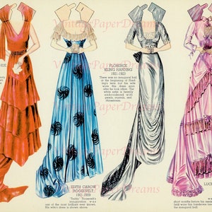 Vintage Paper Doll Printable PDF • First Ladies Paper Dolls • 30s 1930s ...