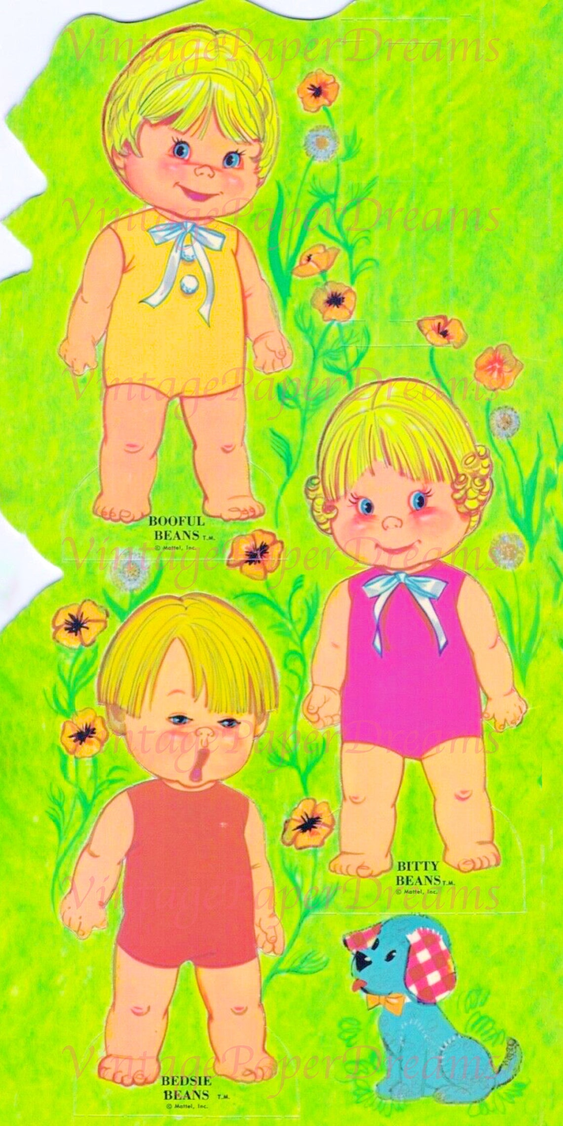 Vintage Paper Doll Printable PDF girl Paper Dolls 70s - Etsy