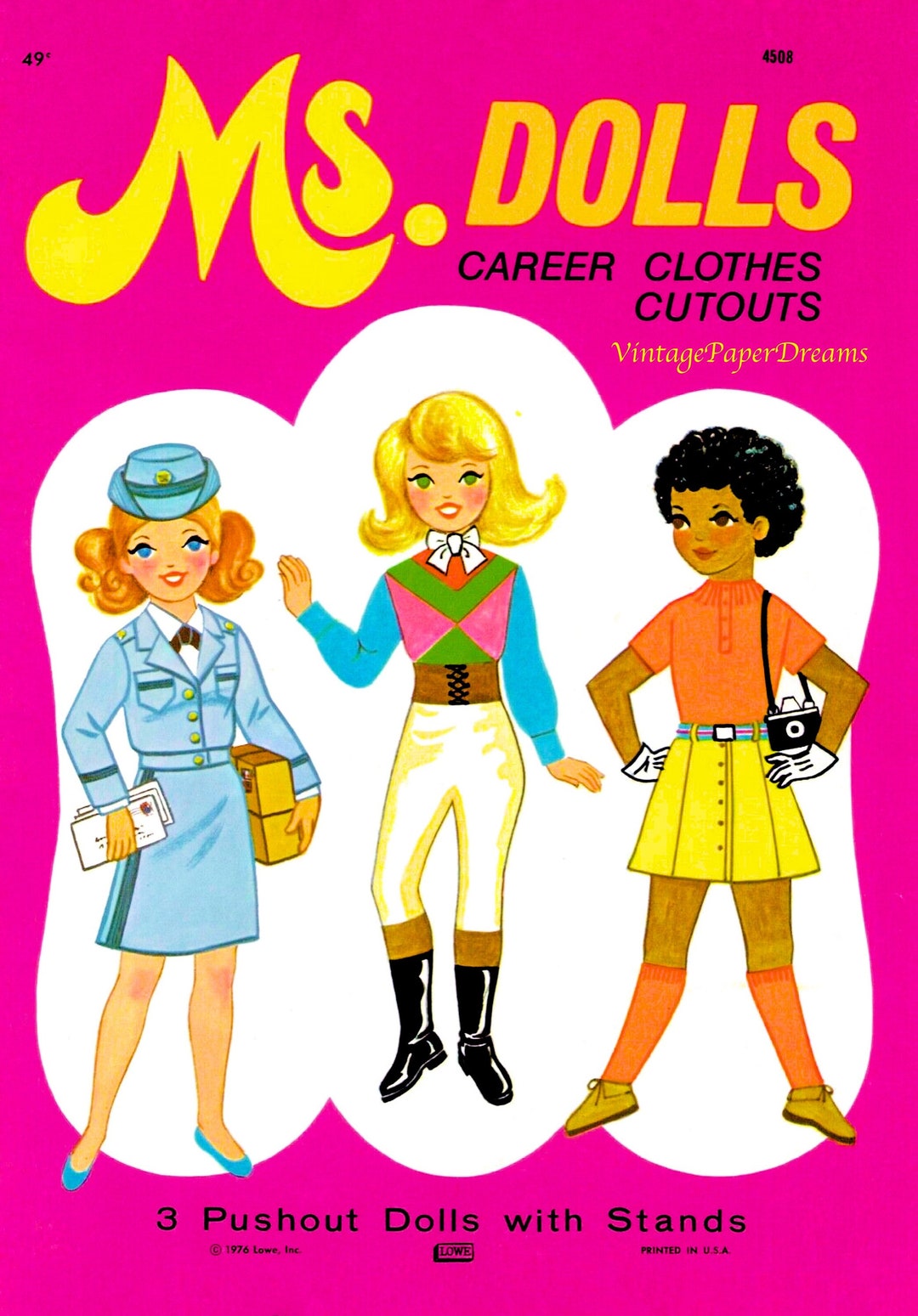 Vintage Paper Doll Printable PDF • career Lady Paper Doll • 70s 1970s ...