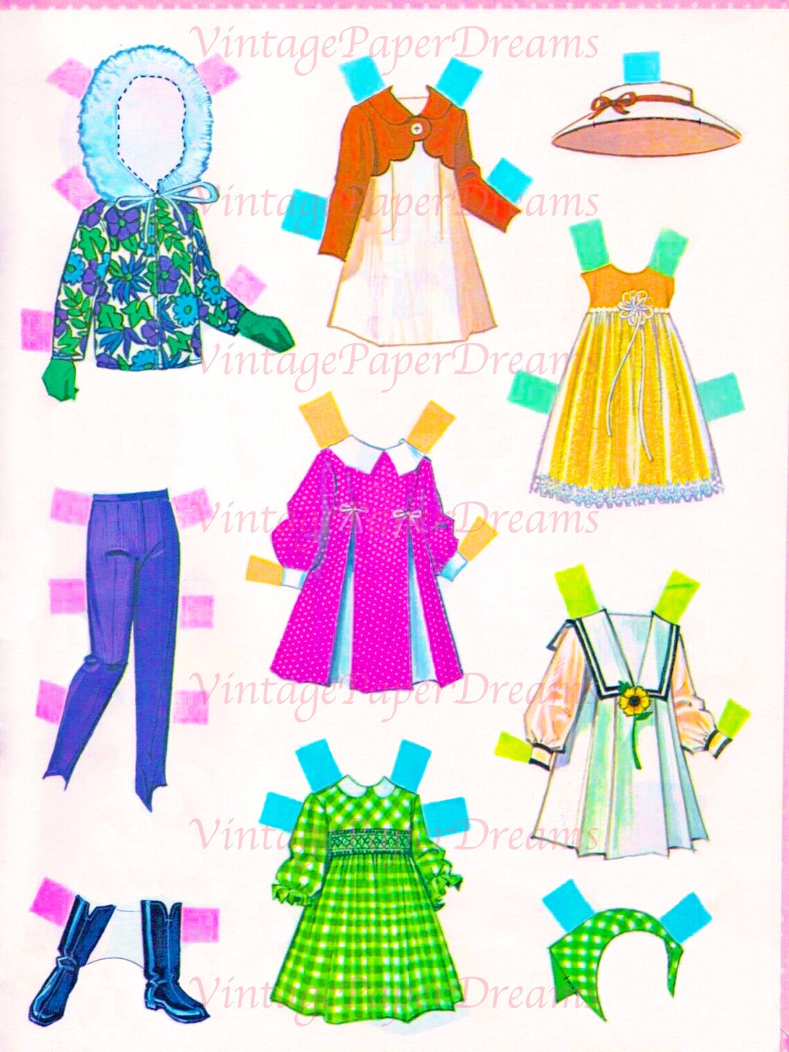Vintage Paper Doll Printable PDF JPEG Magicfairy Tale Paper - Etsy