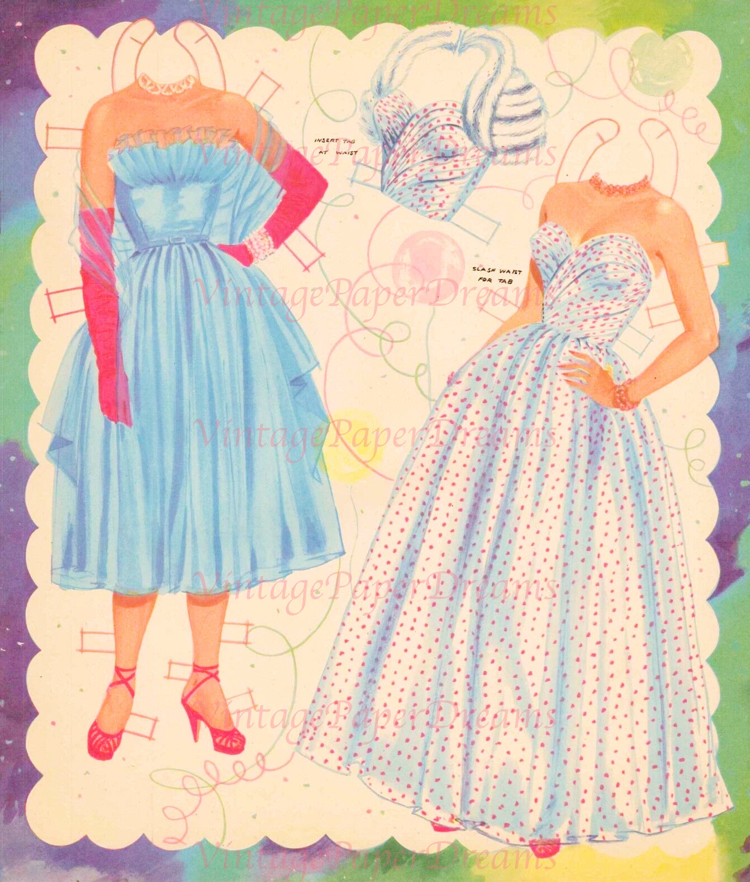 Vintage Paper Doll Printable PDF gale Storm Paper Doll 50s 1950s Blonde ...