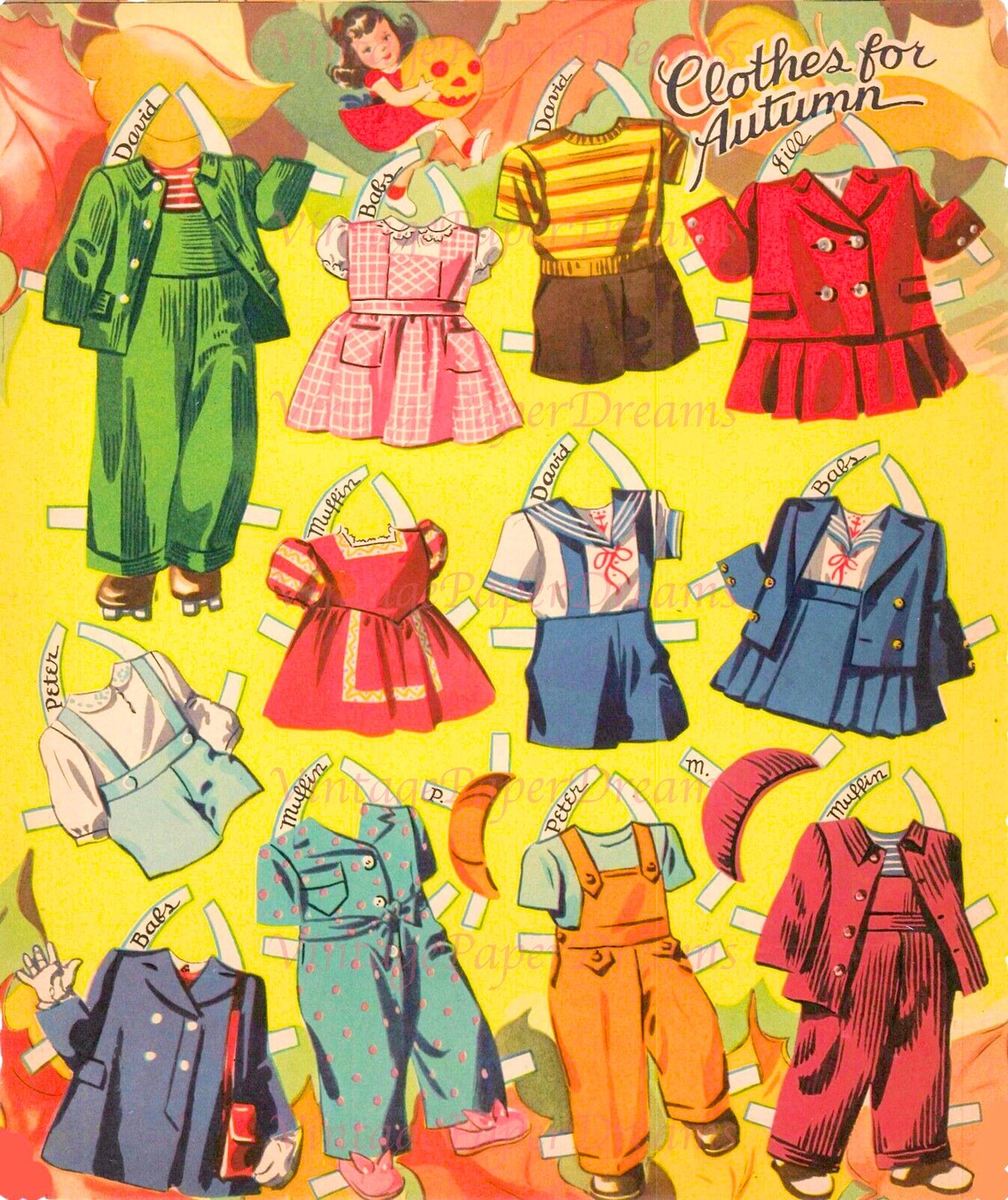 Vintage Paper Doll Printable PDF baby Mine Paper Doll 40s - Etsy