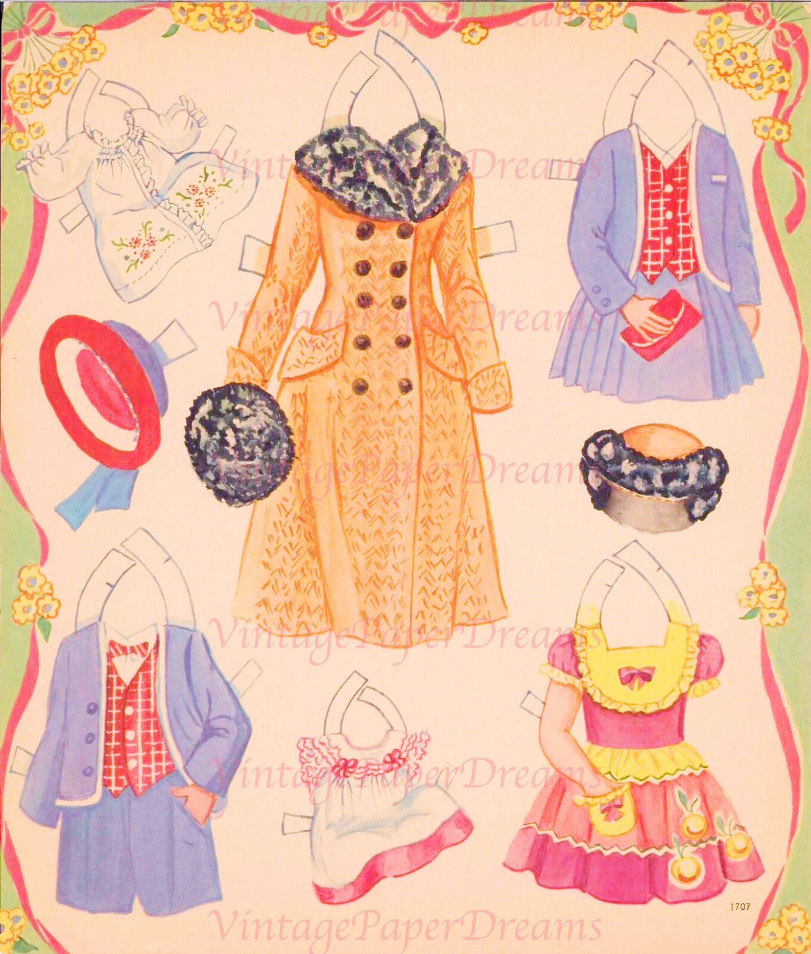 Vintage Paper Doll Printable PDF Babysitter Paper Doll Book JPEG 40s ...