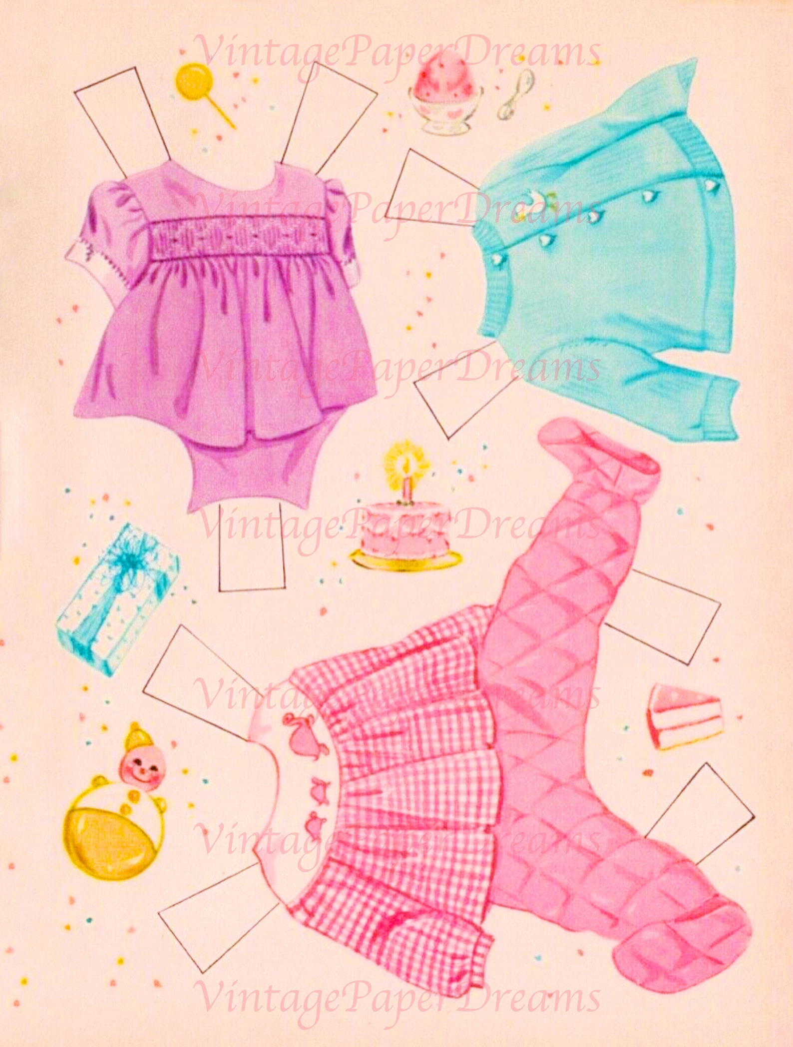 Vintage Paper Doll Printable PDF Baby Pat Paper Doll 60s 1960s Ginger ...