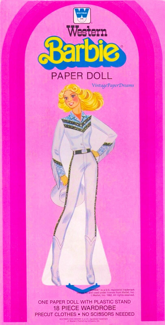 Vintage Paper Doll Printable PDF Western Baribe Fashion Doll - Etsy