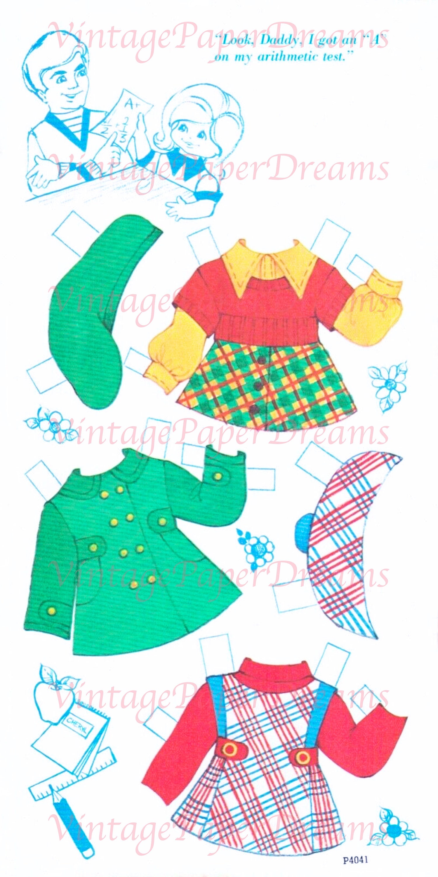 Vintage Paper Doll Printable PDF daddy's Girl Paper Doll - Etsy