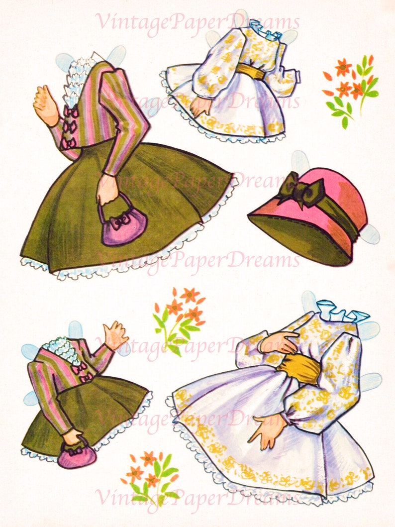 Vintage Paper Doll Printable PDF kathy Paper Doll 60s 1960s Paper Doll ...