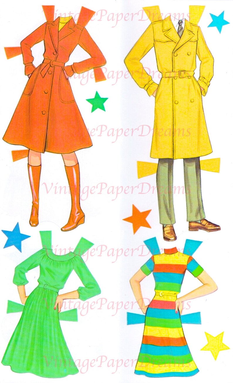 Vintage Paper Doll Printable PDF Starr Shaun Paper Doll 80s 1980s Paper ...