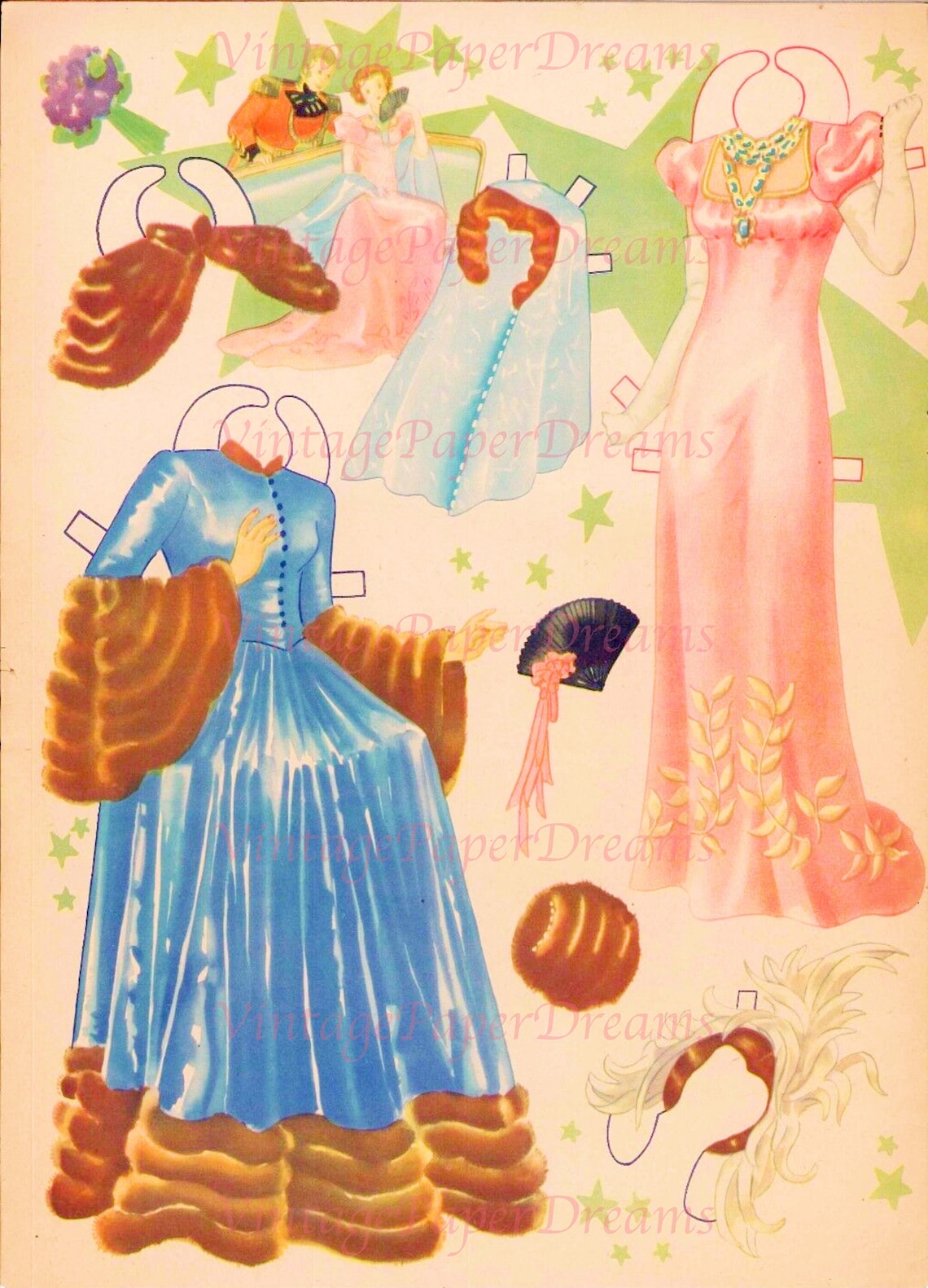 Vintage Paper Doll Printable PDF miss Hollywood Paper Doll - Etsy