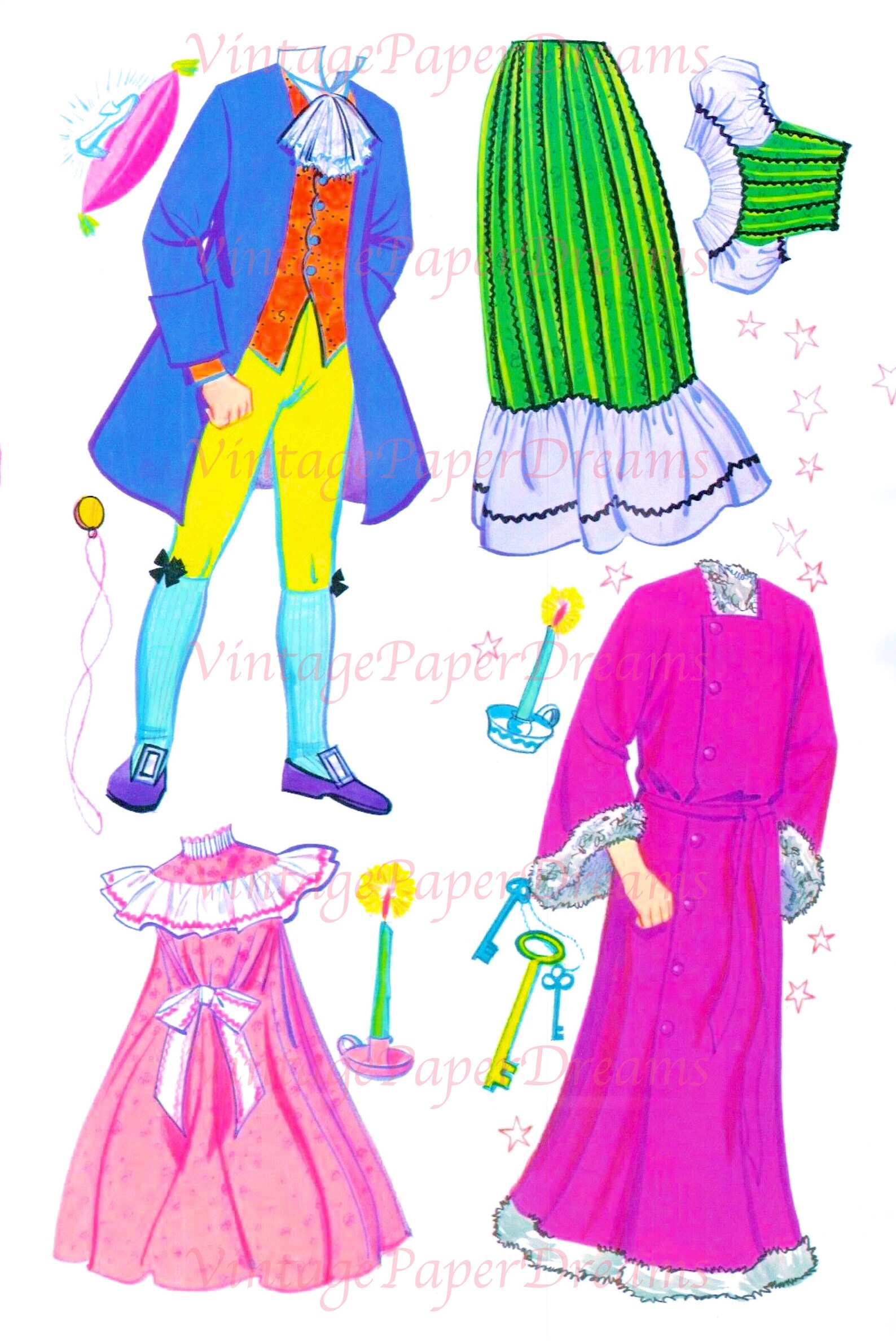 Vintage Paper Doll Printable PDF Cinderella Paper Doll 70s 1970s Prince ...