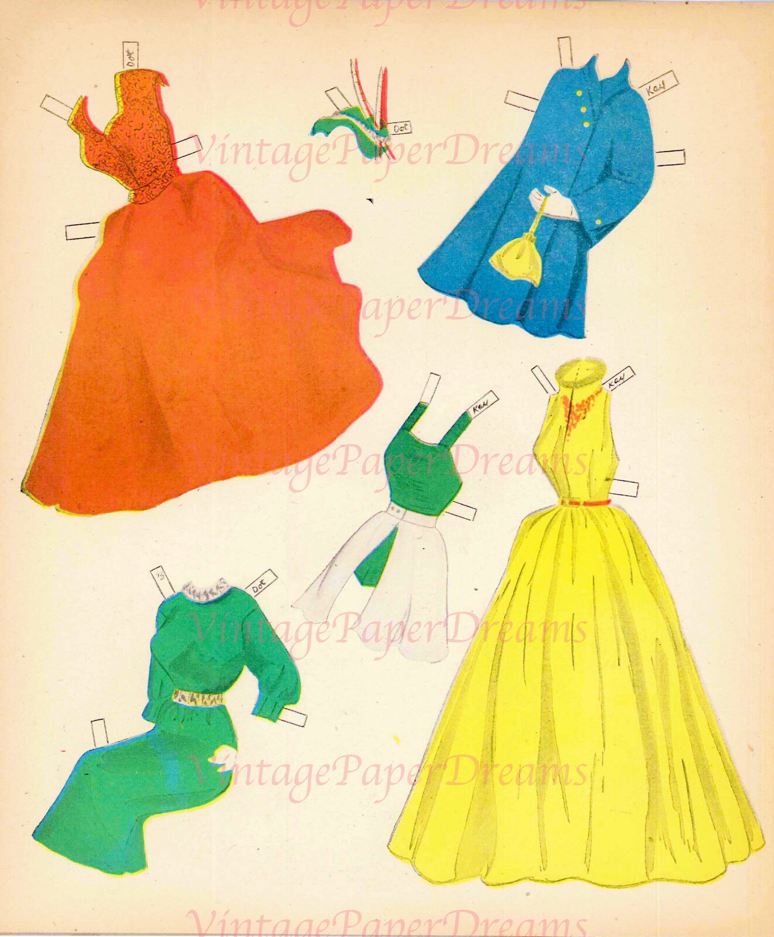 Vintage Paper Doll Printable PDF • TV Show Paper Doll JPEG • 40s 1940s ...