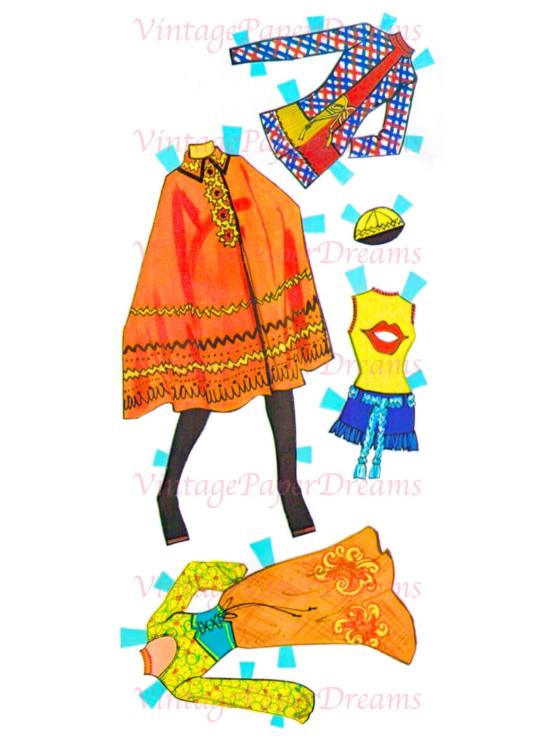 Vintage Paper Doll Printable PDF crissy Paper Doll 70s - Etsy Australia