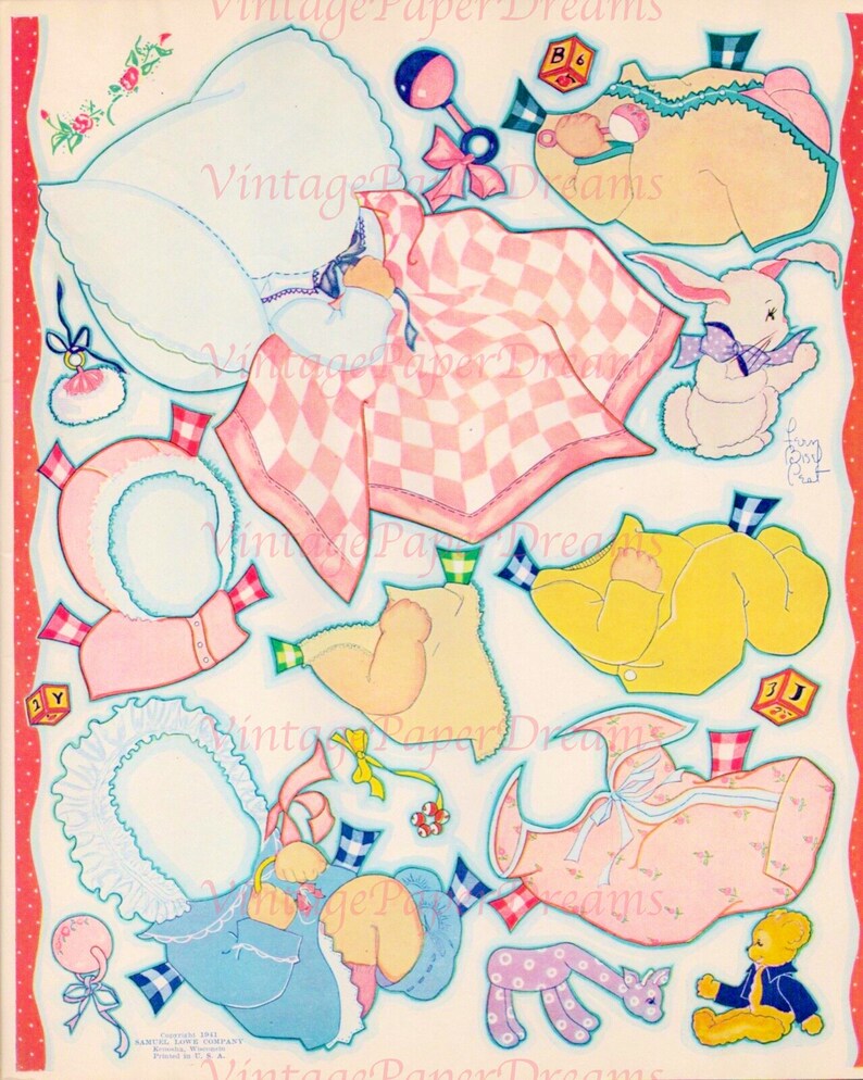 Vintage Paper Doll Printable PDF • the 8 Ages of Judy Paper Dolls JPEG ...