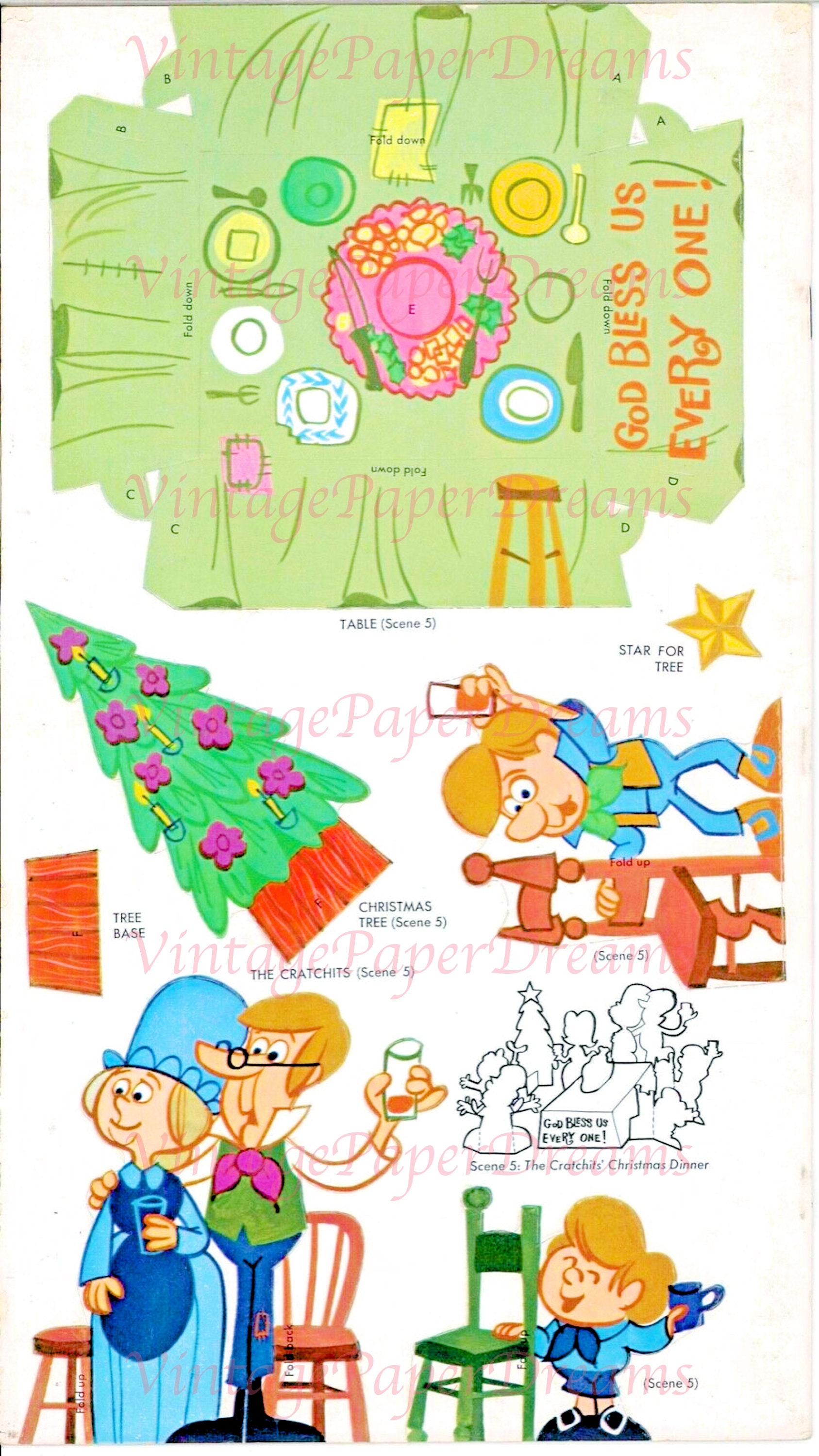 Vintage Christmas Activity Book Printable PDF Mister Magoo's Christmas Carol Paper Doll Craft ...