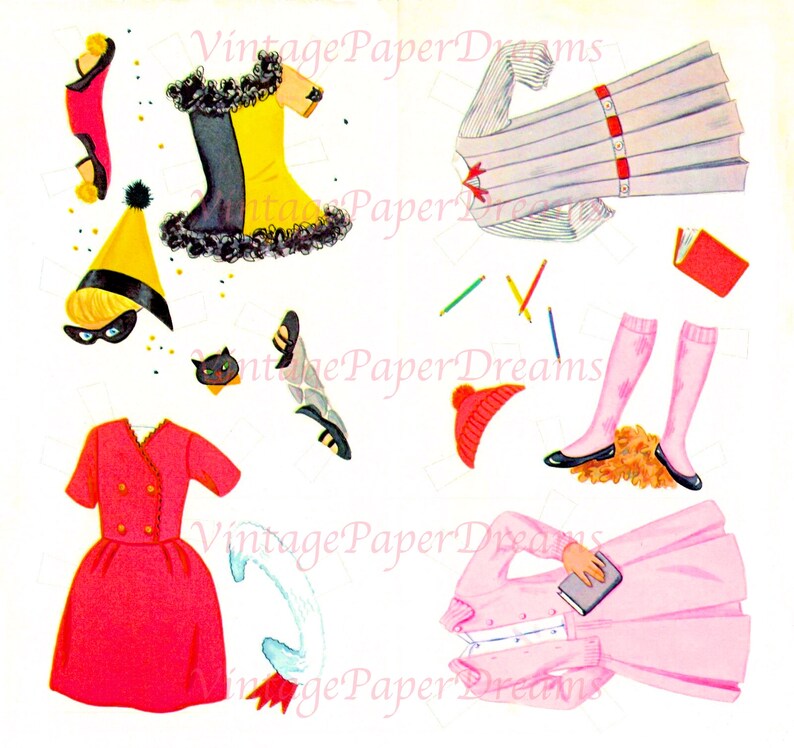 Vintage Paper Doll Printable PDF skipper Paper Doll 60s 1960s Paper ...