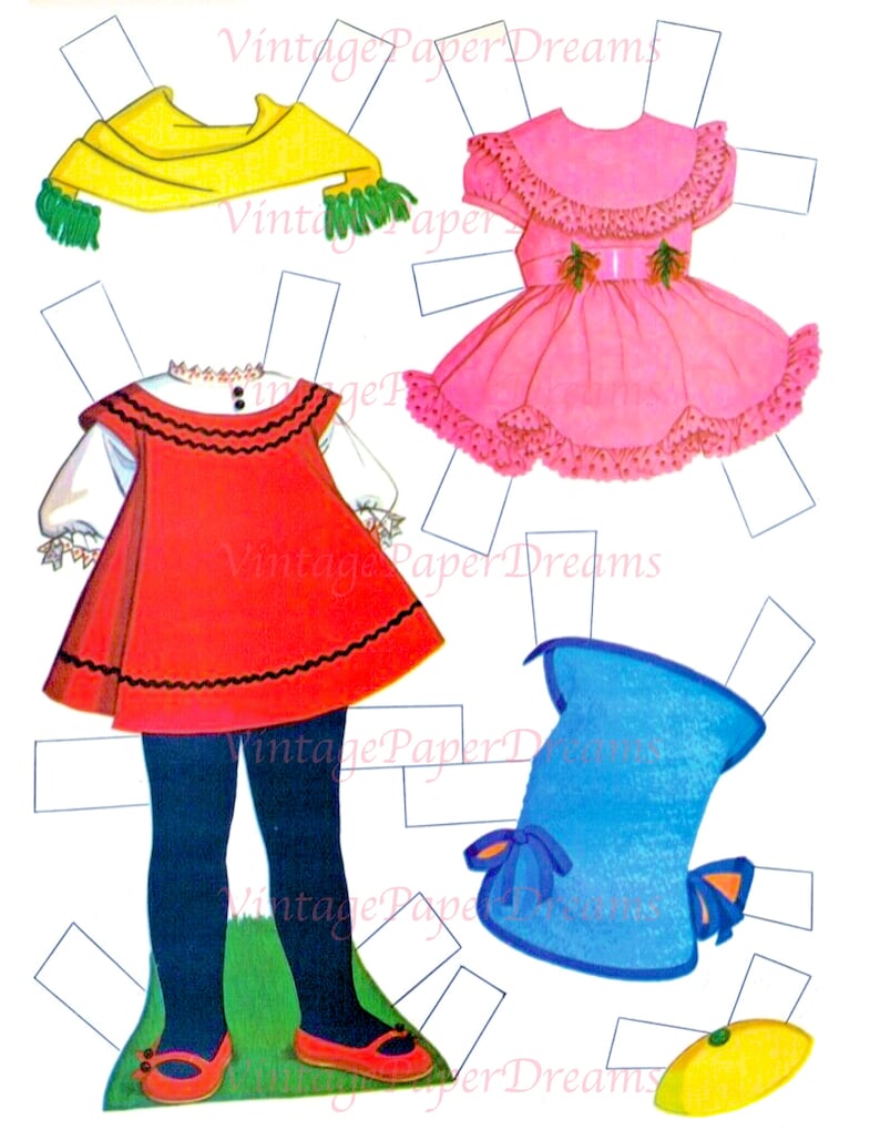Vintage Paper Doll Printable PDF chatty Cathy (Instant Download) - Etsy
