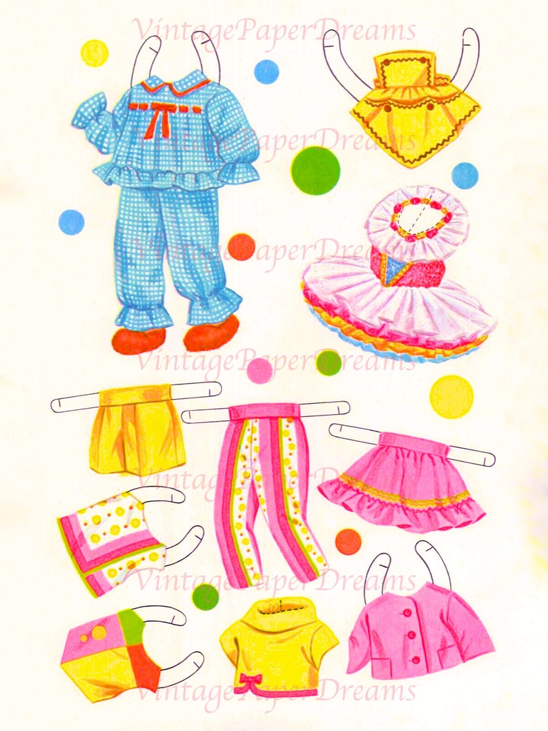 Vintage Paper Doll Printable PDF Bubble Baby Paper Doll 60s 1960s ...