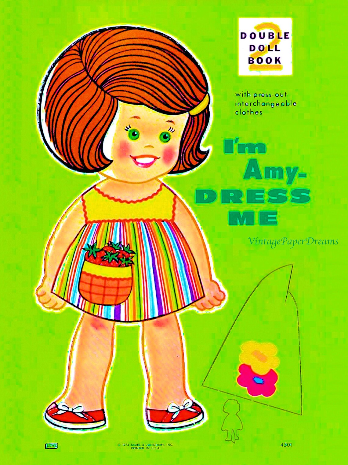 Vintage Paper Doll Printable PDF dress Me Paper Dolls 70s - Etsy