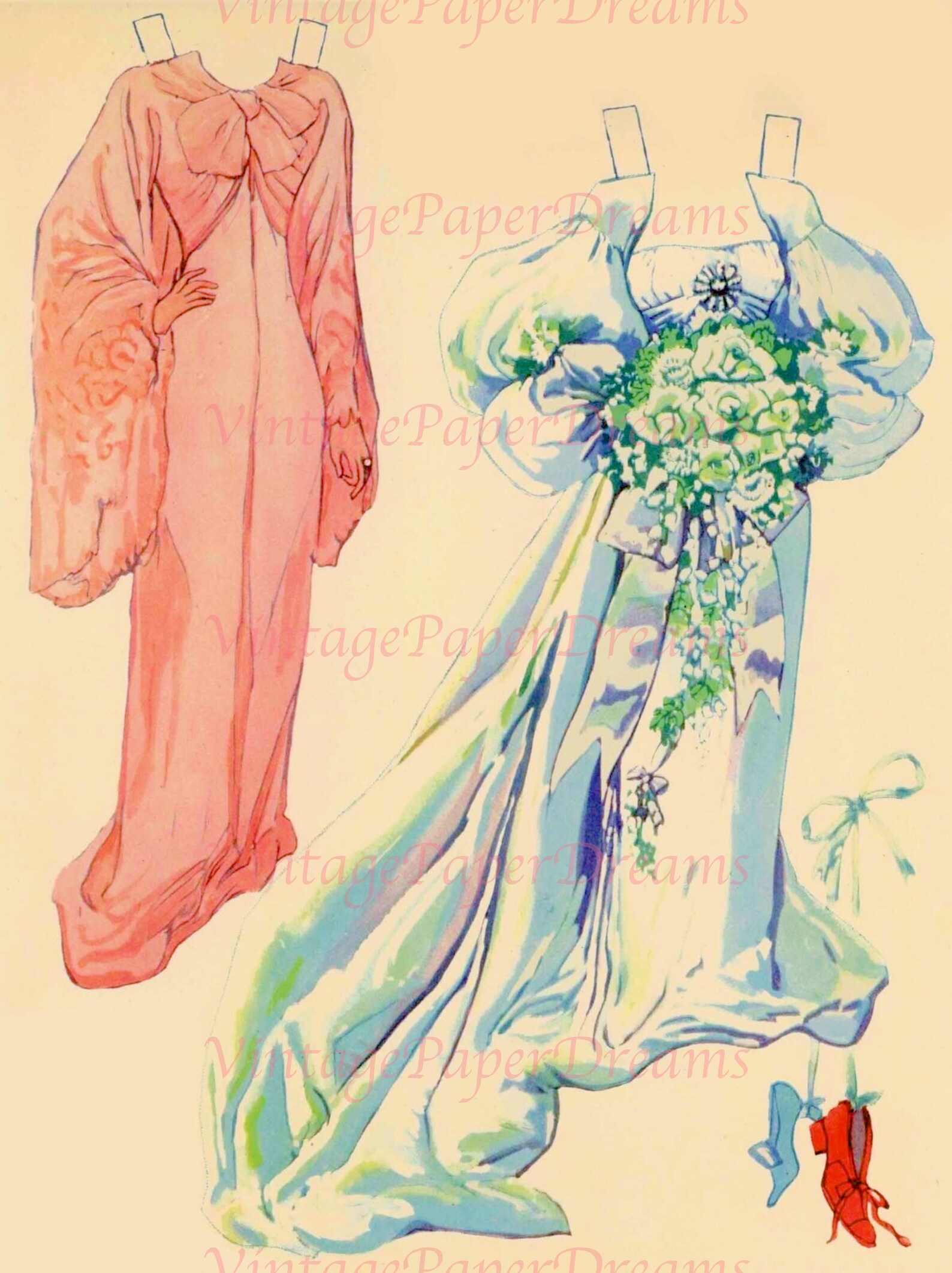 Vintage Wedding Printable PDF here Comes the Bride Paper - Etsy