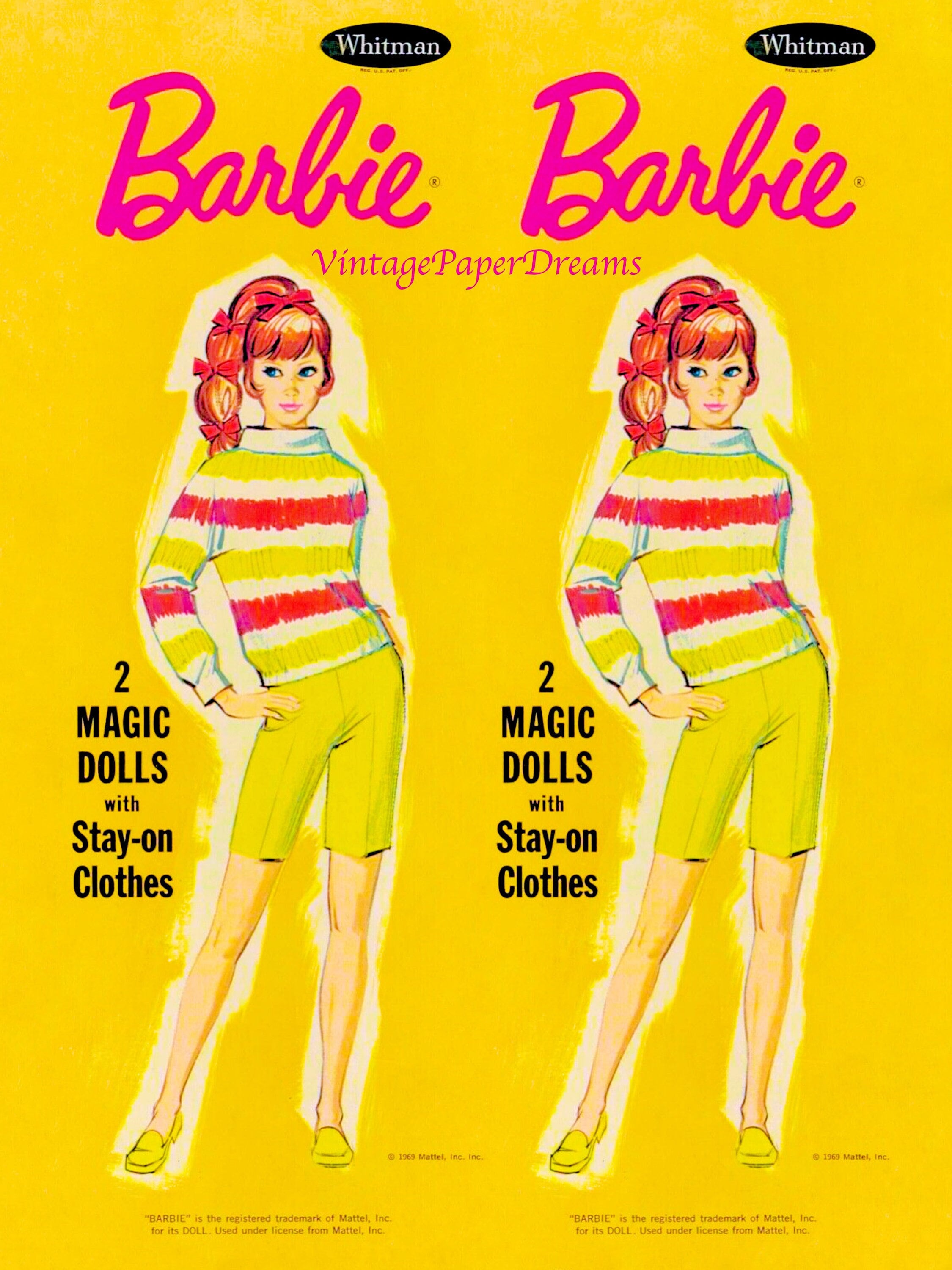 Barbie Paper Doll Printable PDF mod Barbie Paper Doll - Etsy Canada