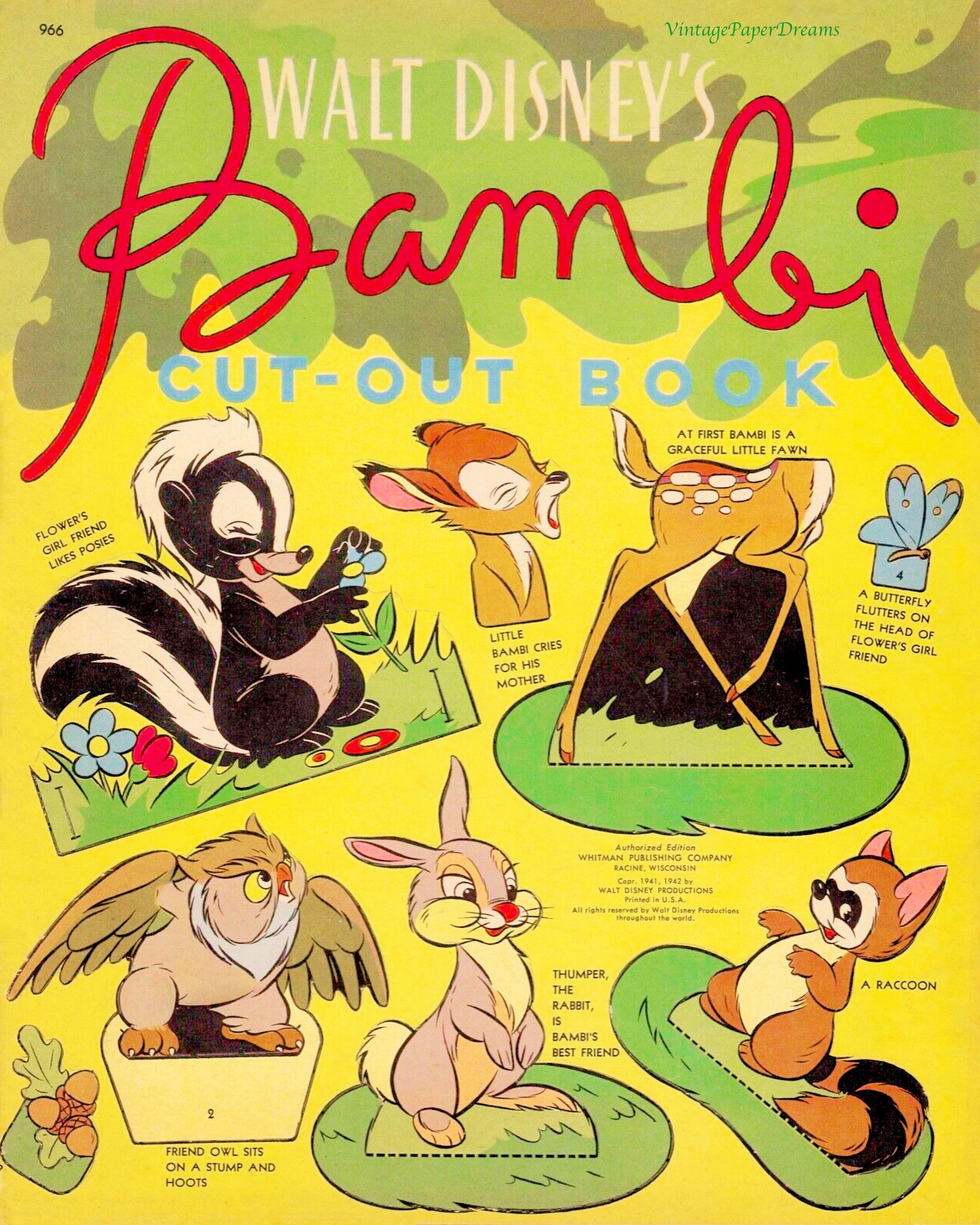 Vintage Paper Doll Printable PDF Bambi Paper Doll 30s 1930s Paper Doll ...