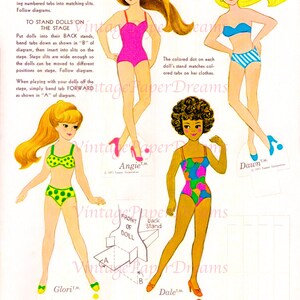 Vintage Paper Doll Printable PDF • girl Paper Doll • 70s 1970s Black Paper Doll Pattern Digital ...
