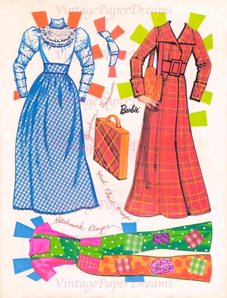 Barbie Paper Doll Printable PDF skipper Barbie Paper Doll - Etsy