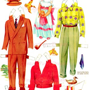 Vintage Paper Doll Printable PDF • Nurse + Doctor Paper Dolls • 40s ...