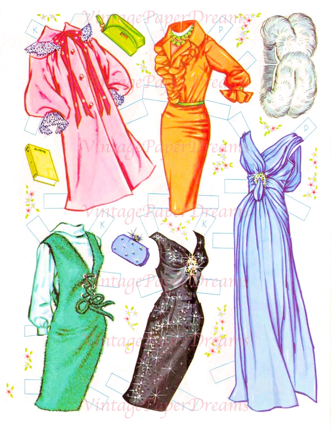 Vintage Paper Doll Printable PDF Nurse Paper Dolls 60s 1960s Brunette ...