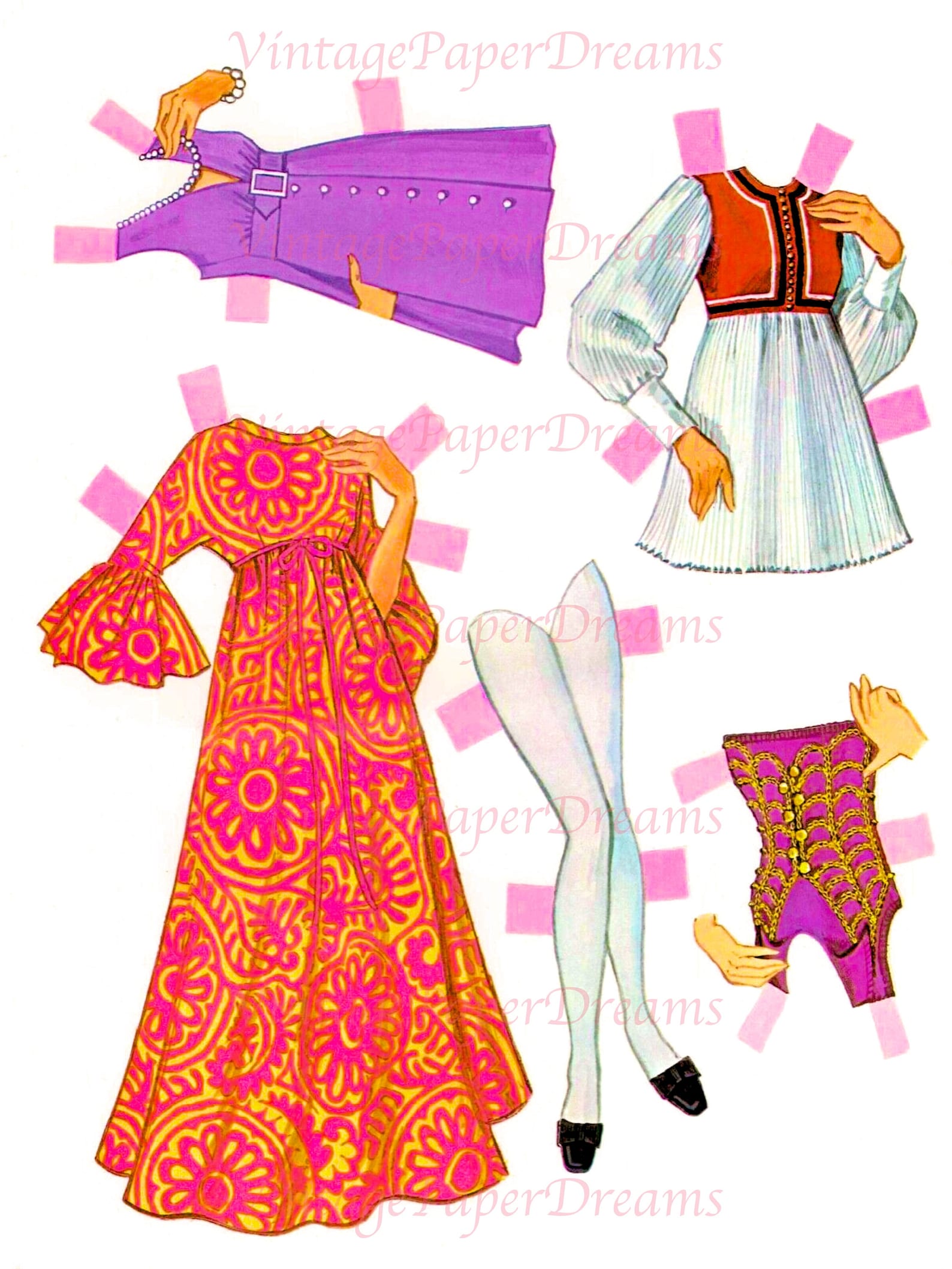 Barbie Paper Doll Printable PDF Kenhippie Barbie Fashion - Etsy UK