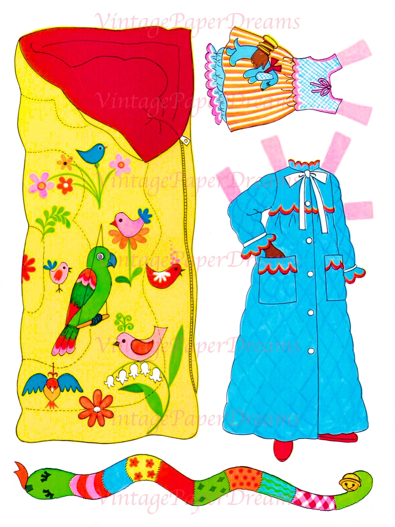 Vintage Paper Doll Printable PDF crissy Paper Doll 70s - Etsy