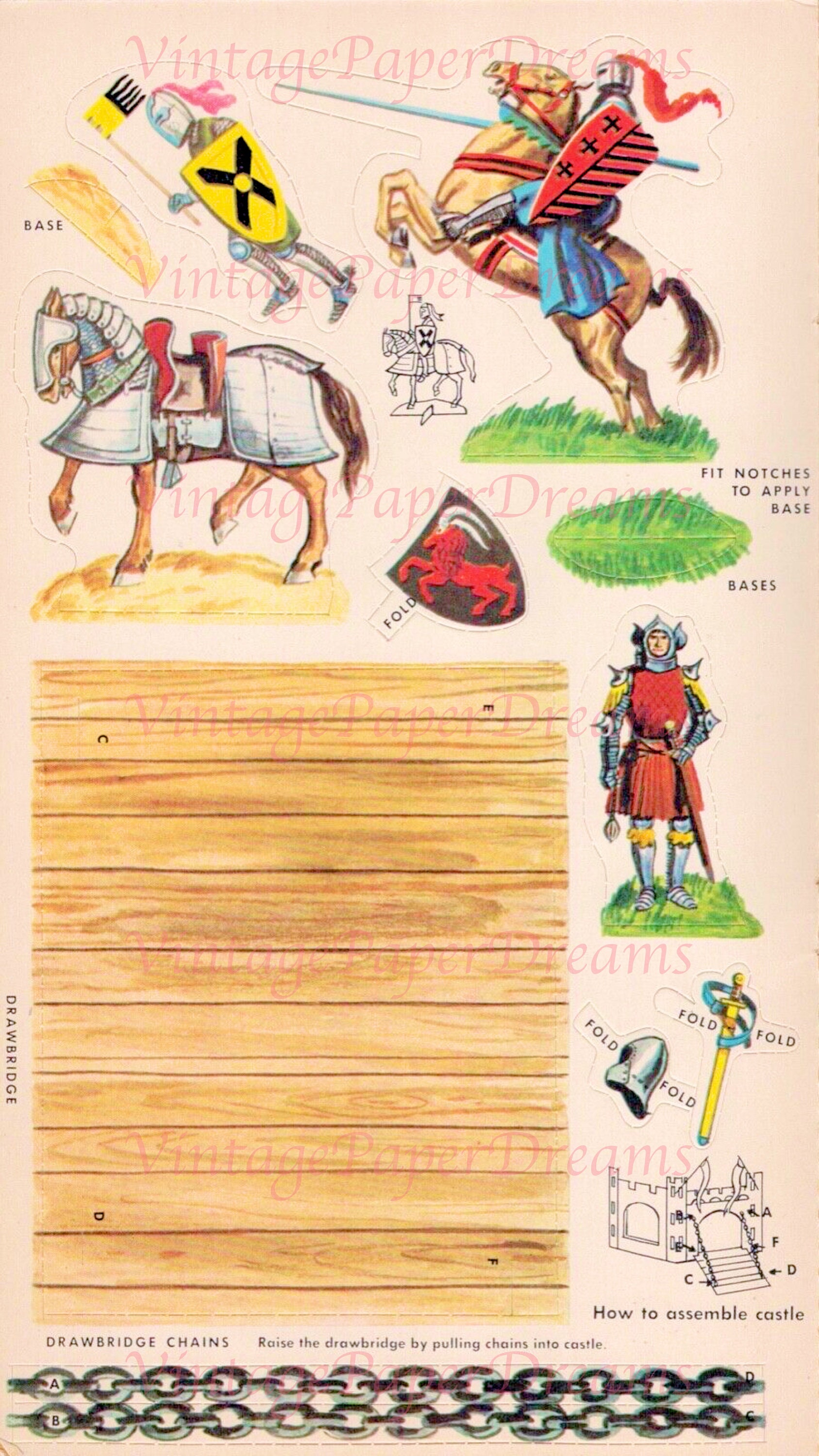 Vintage Paper Doll Printable PDF knights in Armour Paper Dolls 50s ...