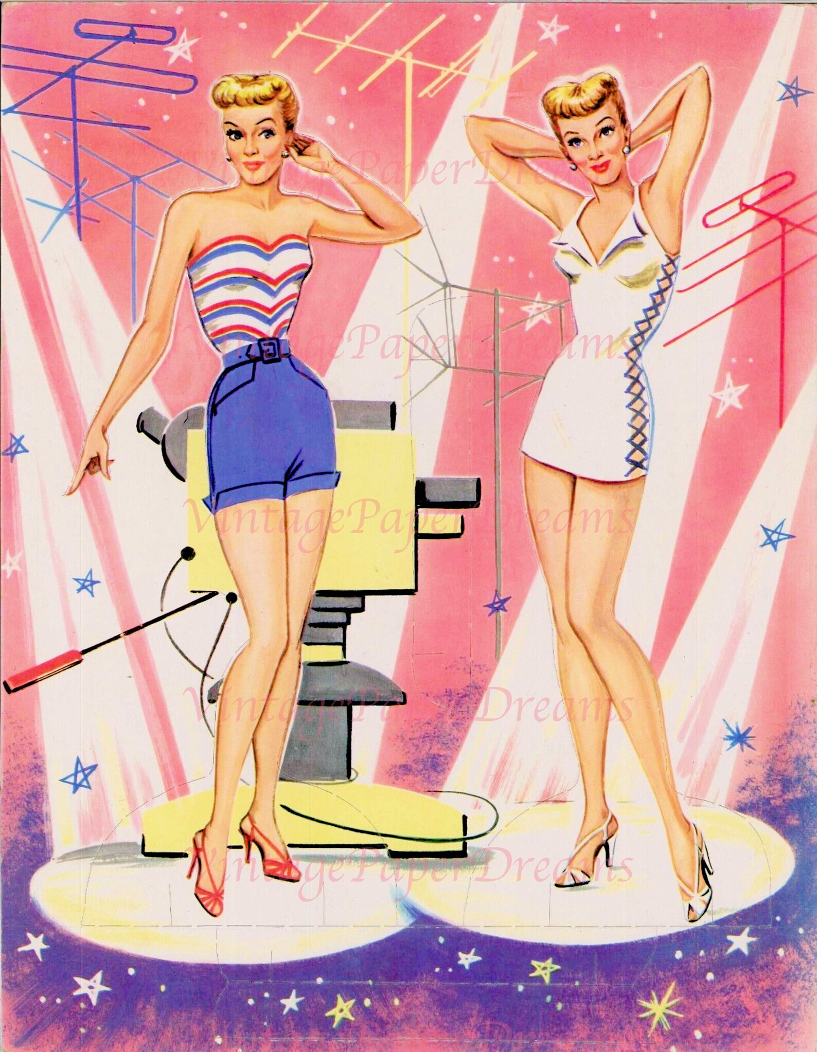 Vintage Paper Doll Printable PDF • eve Arden Paper Doll • 40s 1940s ...