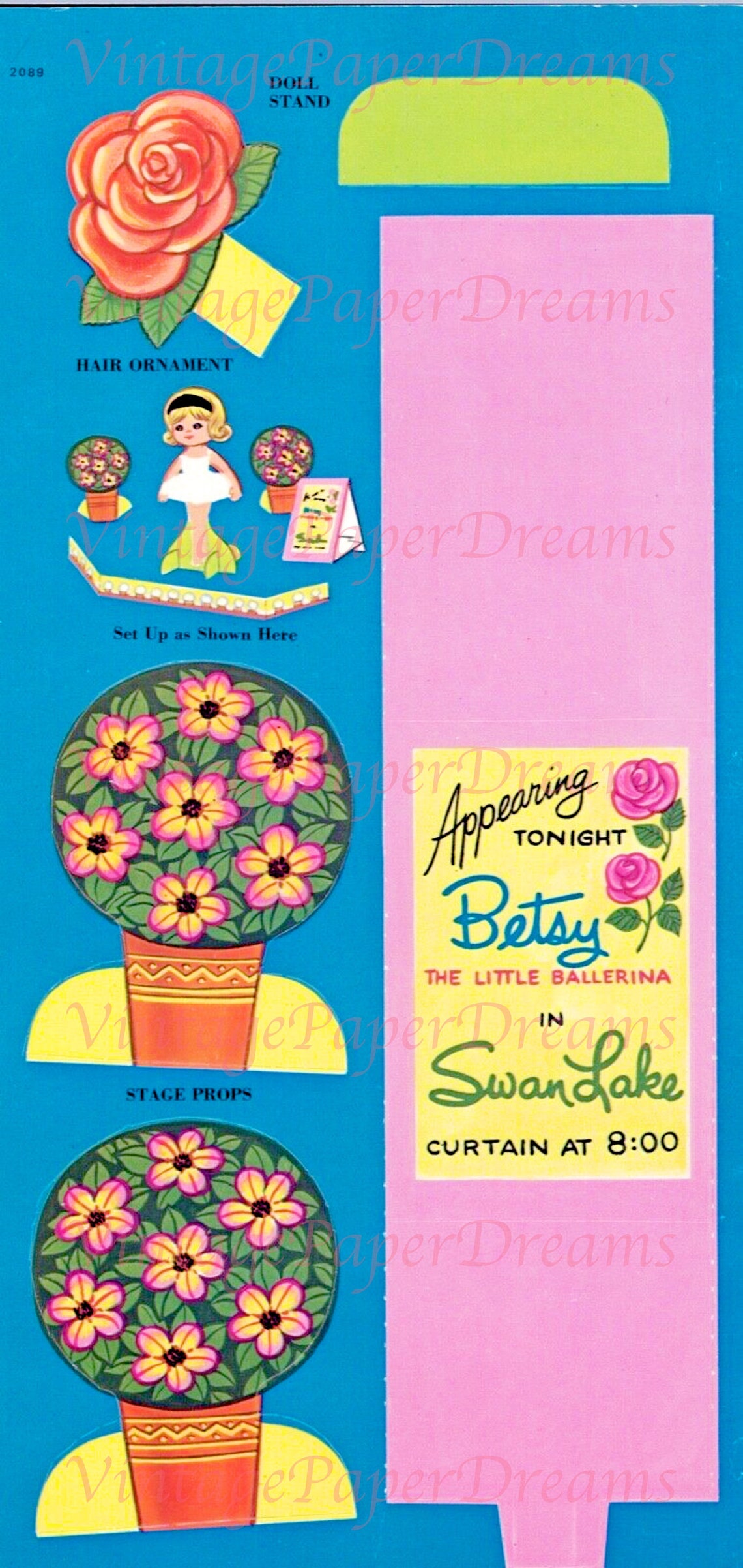 Vintage Paper Doll Printable PDF • ballet Ballerina Paper Doll • 60s ...