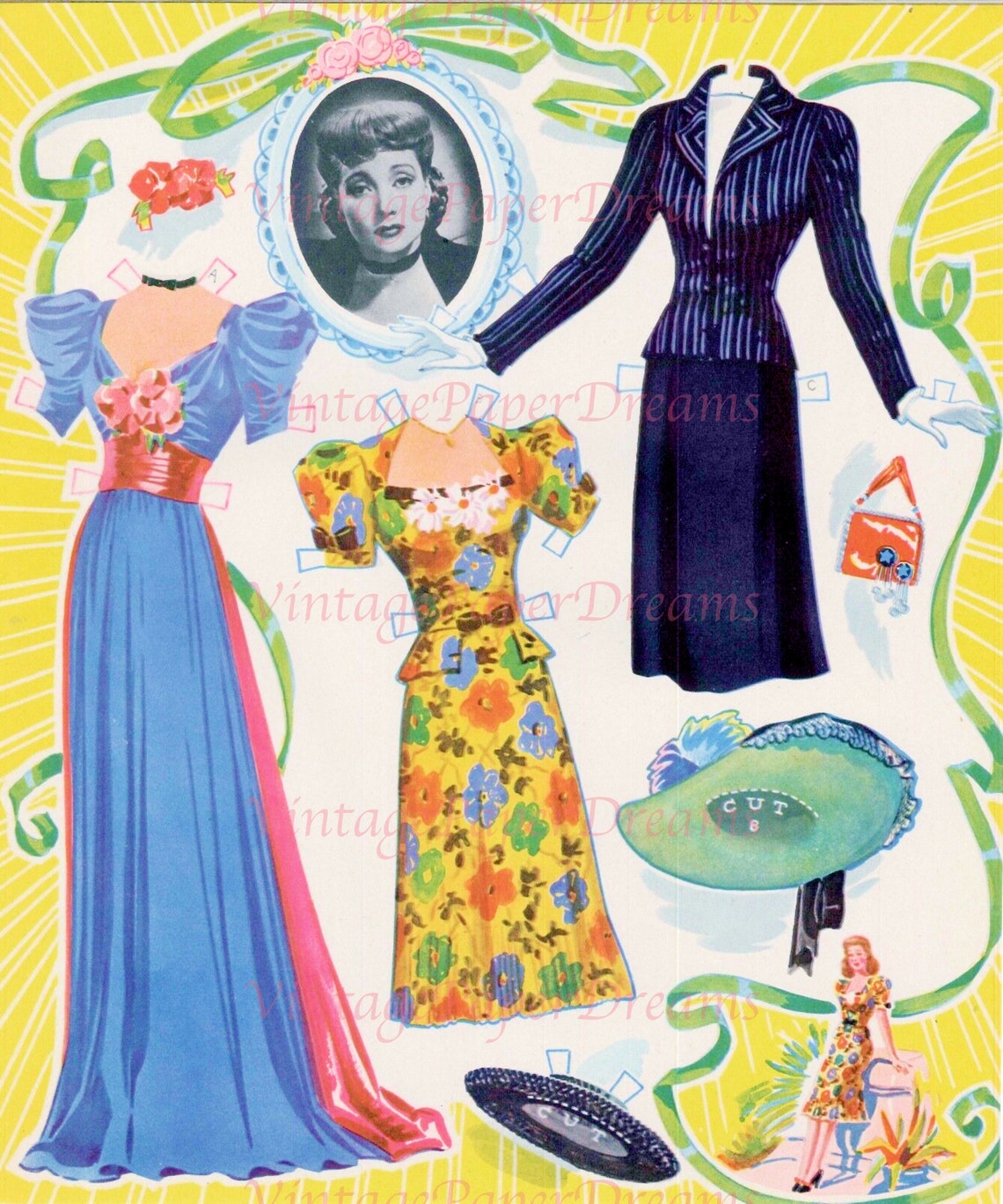 Vintage Paper Doll Printable PDF ann Sothern Paper Doll - Etsy