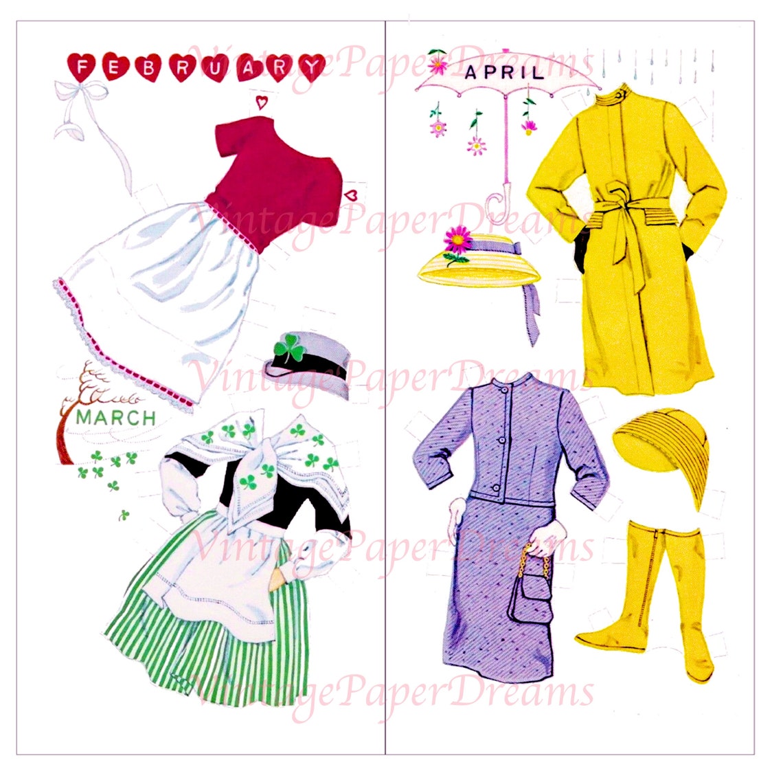 Vintage Paper Doll Printable PDF skipper Paper Doll 60s 1960s Paper ...