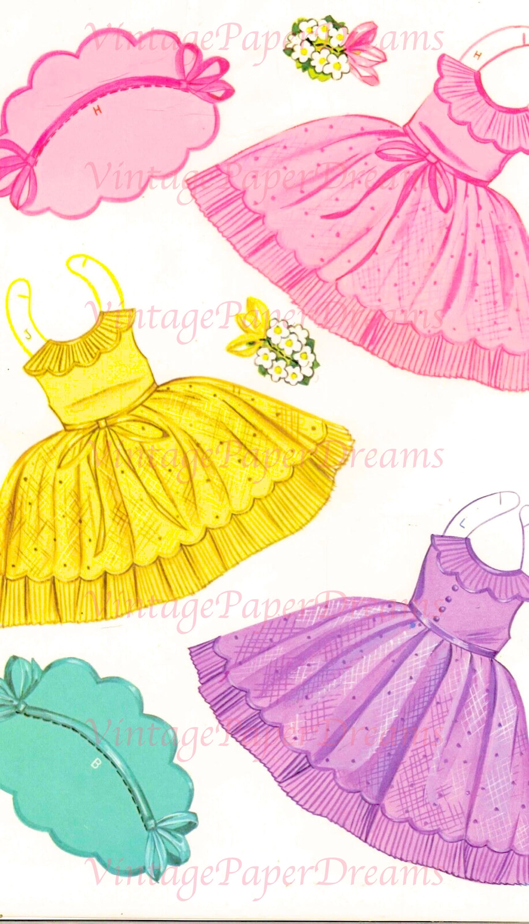 Vintage Paper Doll Printable PDF happy Friends Paper Doll 50s 1950s ...