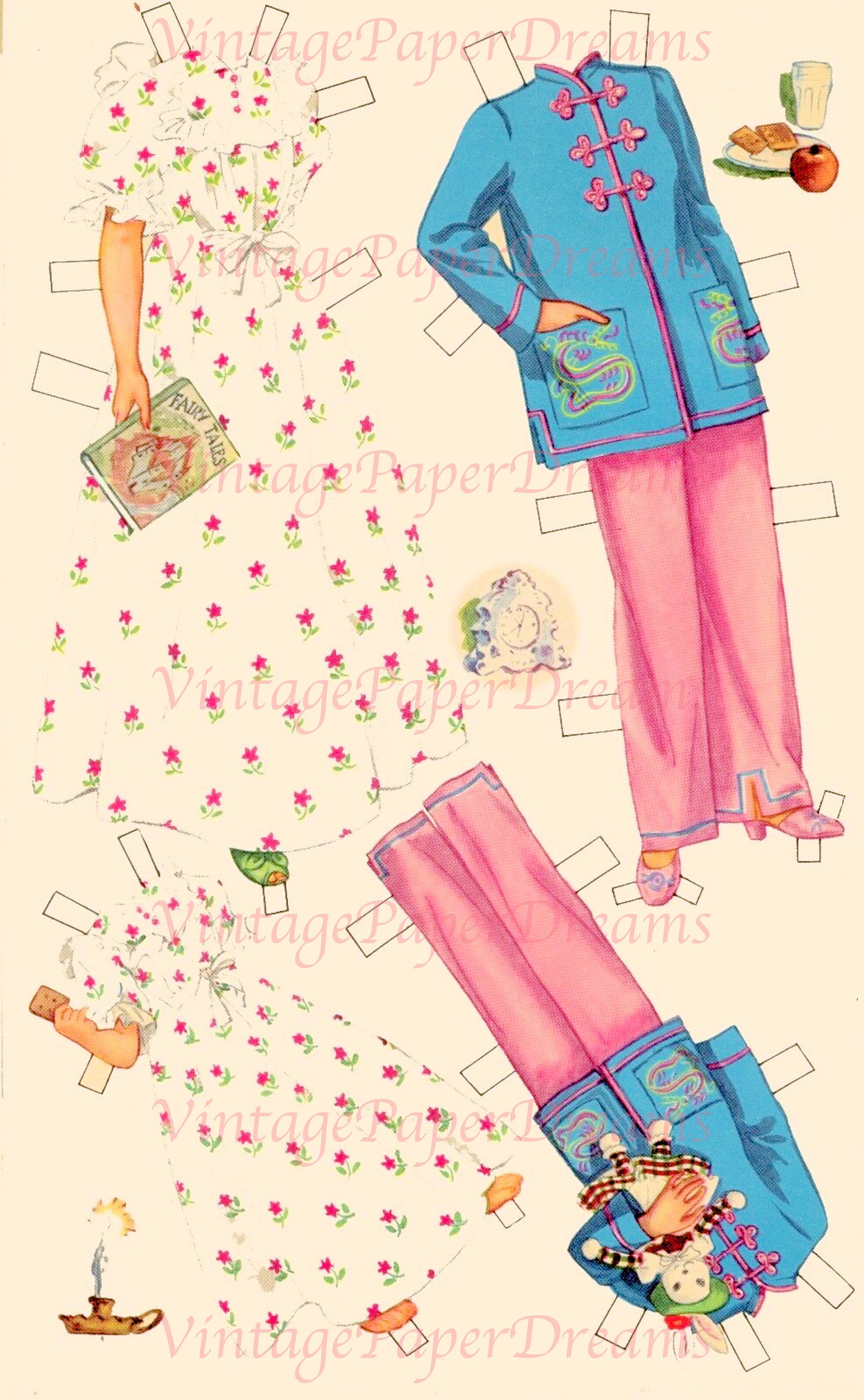 Vintage Paper Doll Printable PDF Mother Daughter Paper Dolls 50s 1950s ...