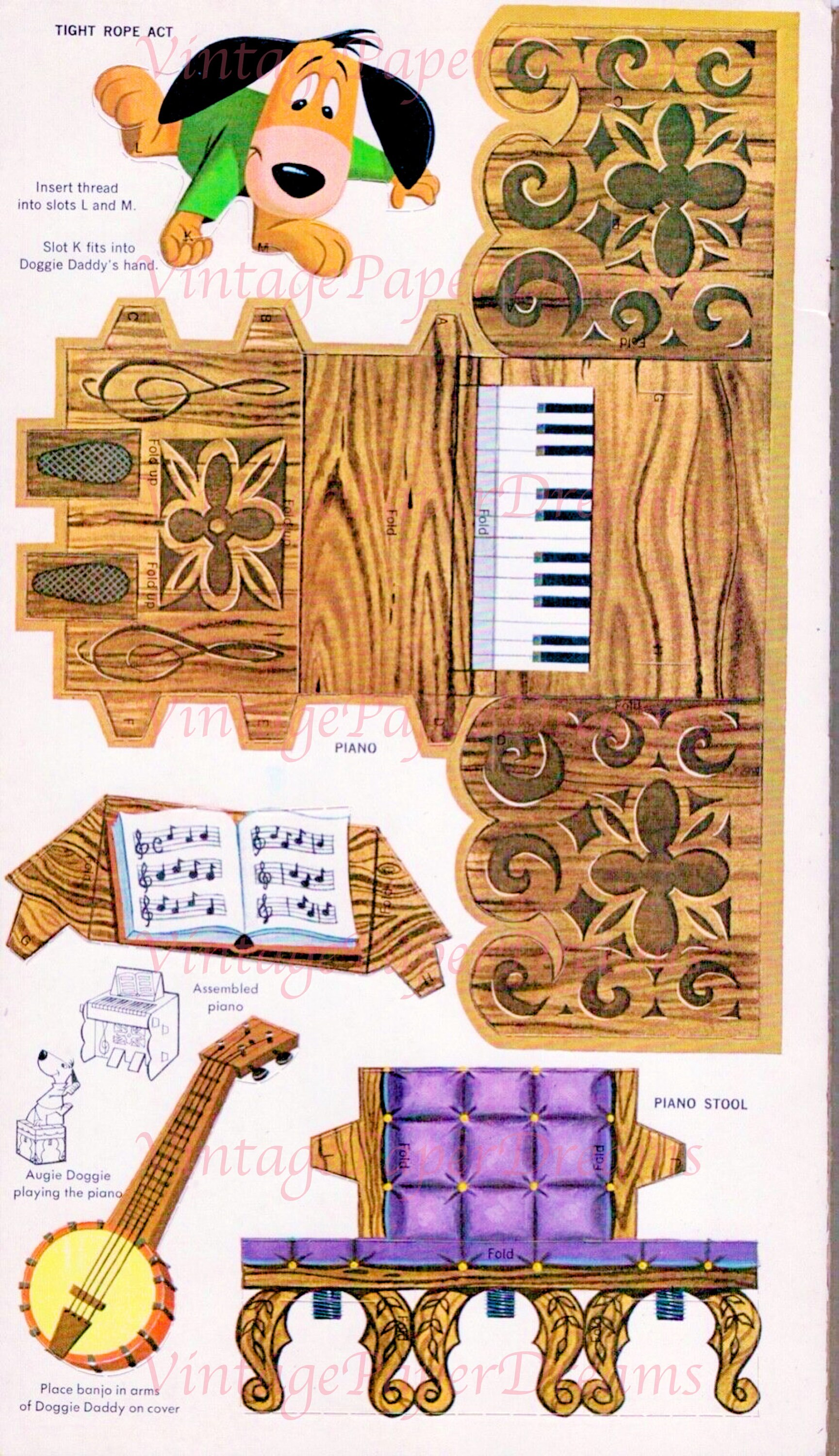 Vintage Paper Doll Printable PDF • augie Doggie + Daddy Paper Doll ...