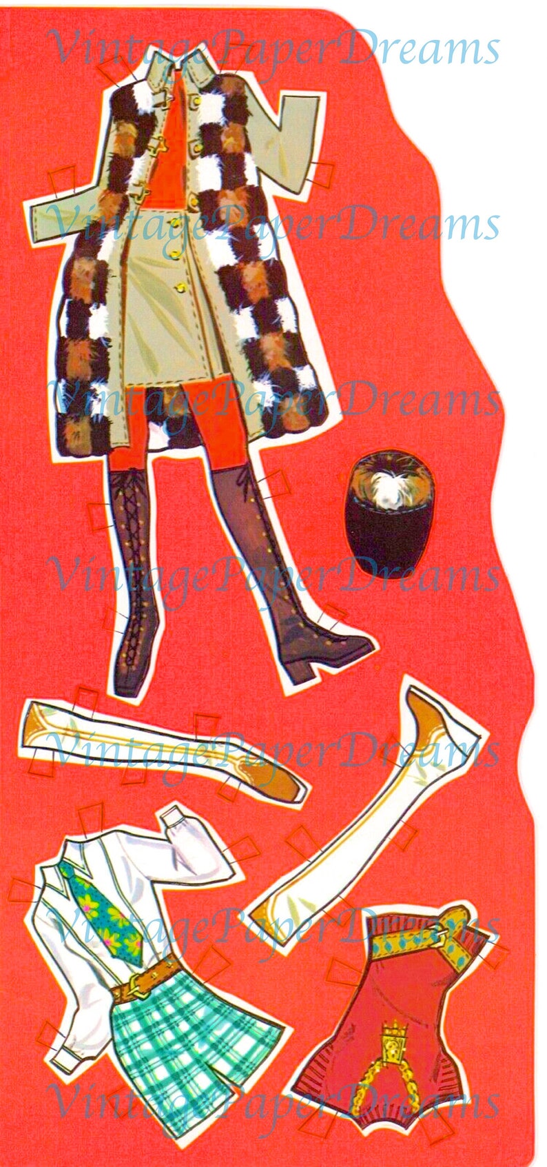 Vintage Paper Doll Printable PDF mod Barbie Paper Doll 70s 1970s Paper ...