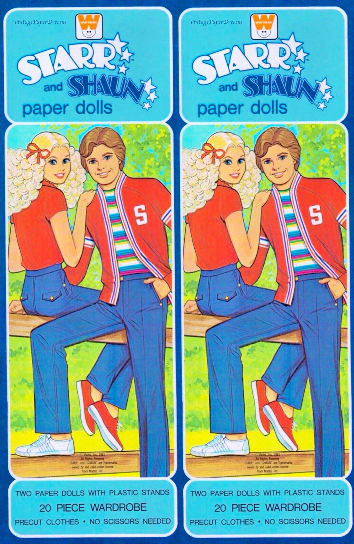 Vintage Paper Doll Printable PDF Starr Shaun Paper Doll - Etsy