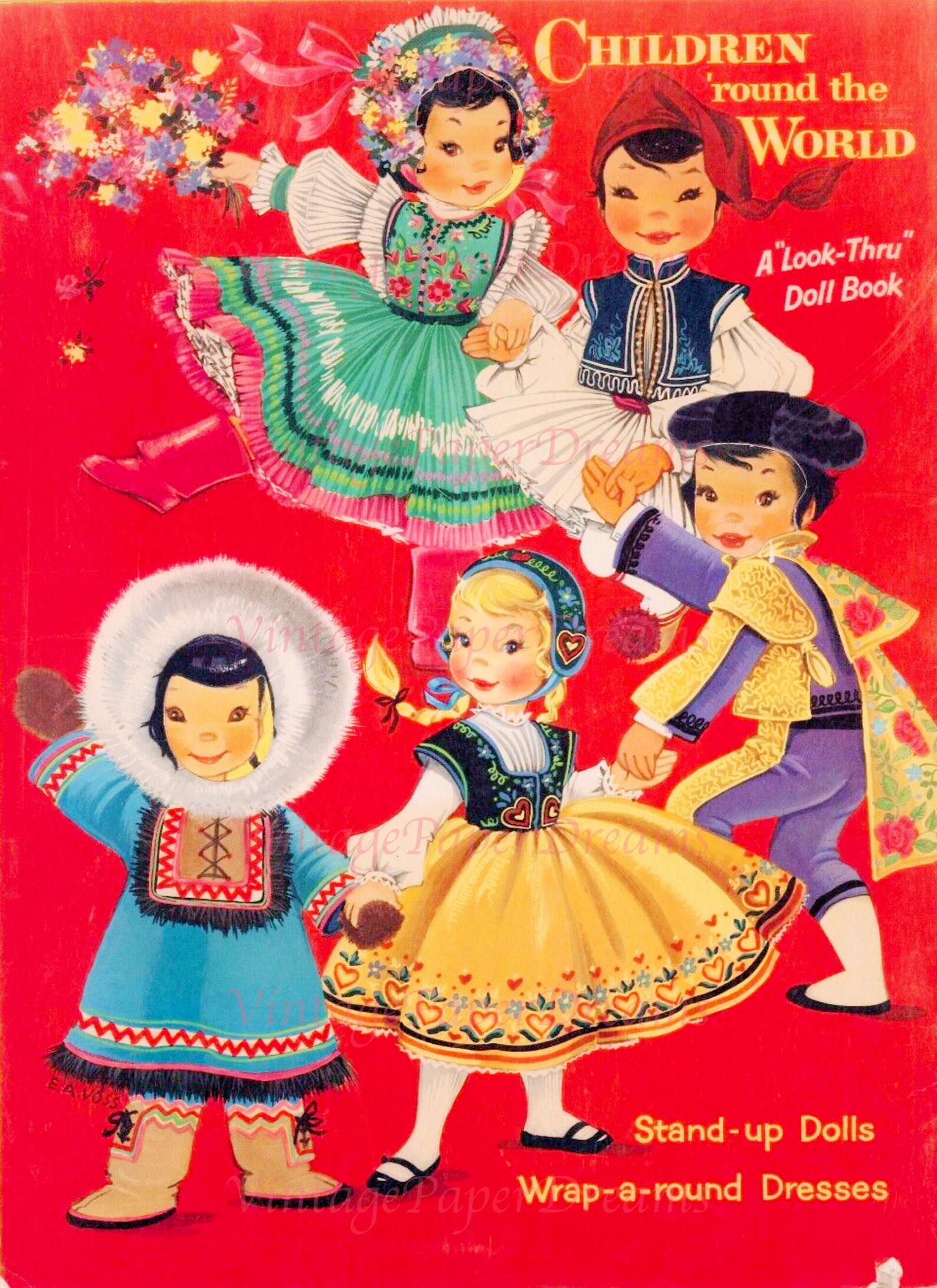 Vintage Paper Doll Printable PDF • world Children Paper Doll • 50s ...