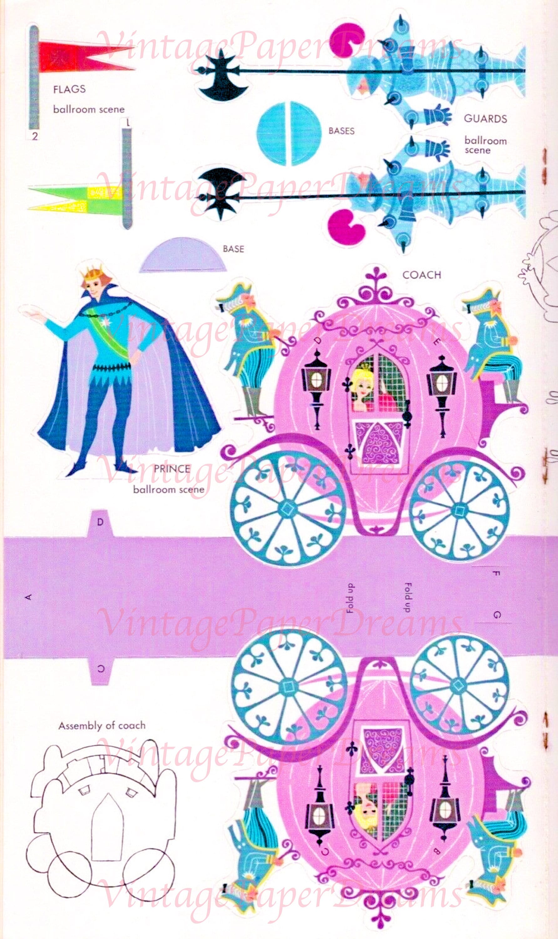 Vintage Paper Doll Printable PDF • Cinderella Paper Doll • 60s 1960s ...