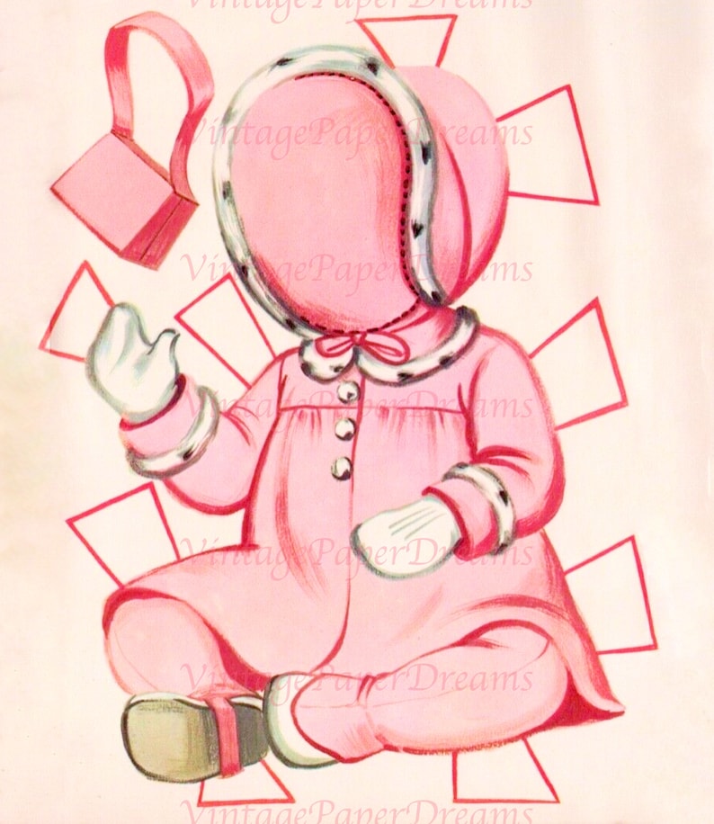 Vintage Paper Doll Printable PDF Baby Bonnie Paper Doll 60s 1960s ...