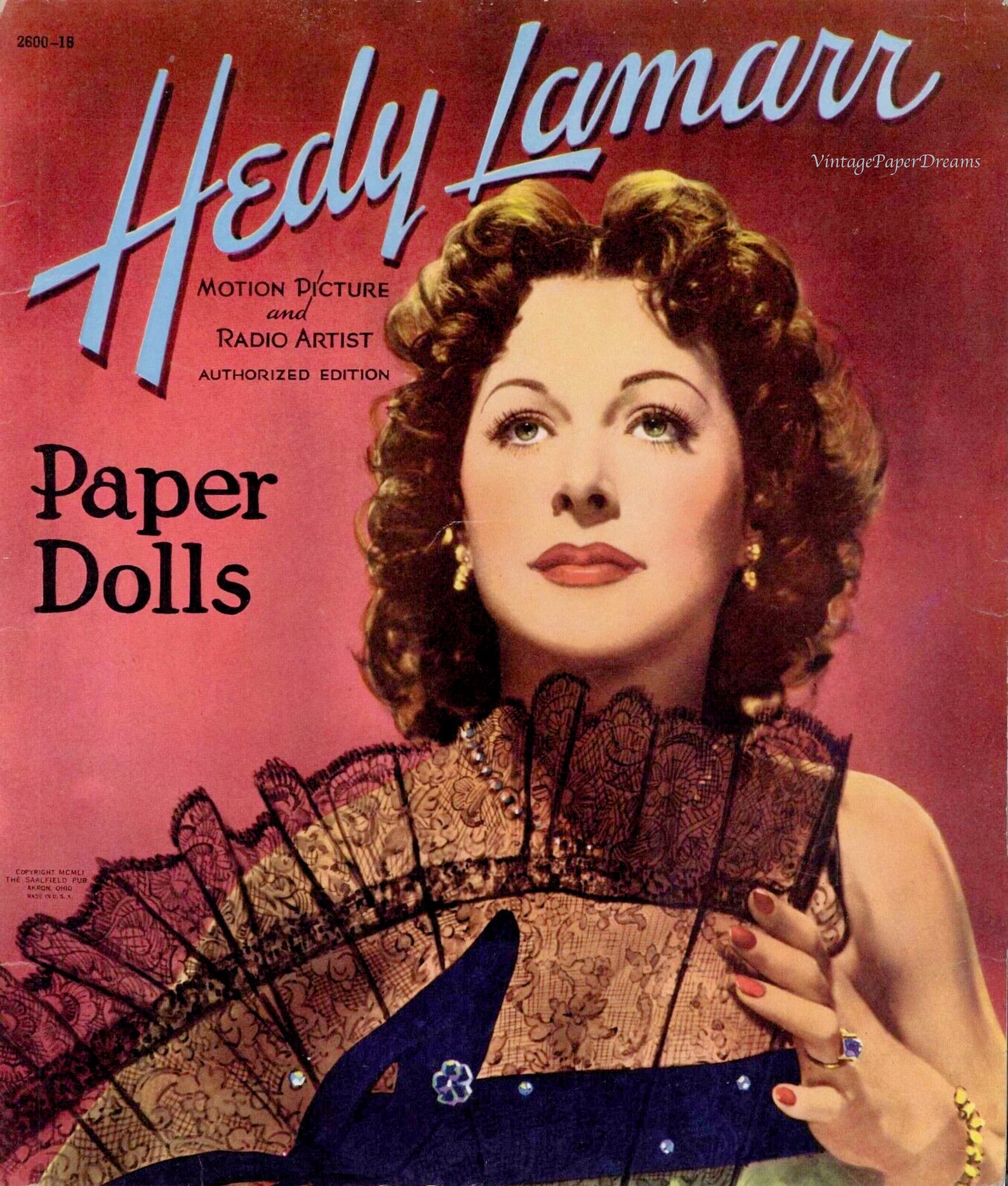 Vintage Paper Doll Printable PDF • hedy Lamarr Paper Doll • 40s 1940s Paper Doll Pattern Digital ...