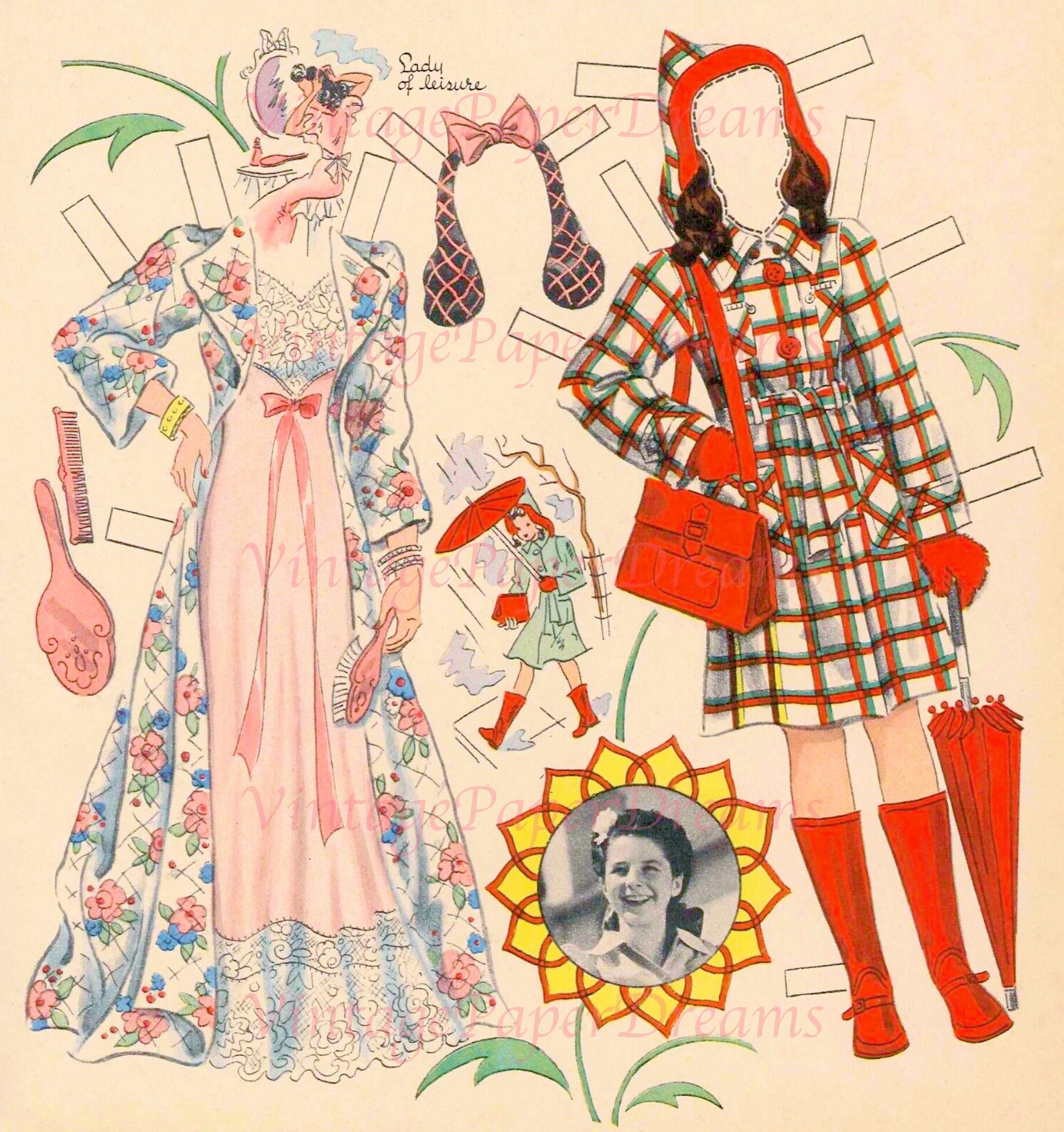 Vintage Paper Doll Printable PDF virginia Weidler Paper Doll 40s 1940s ...