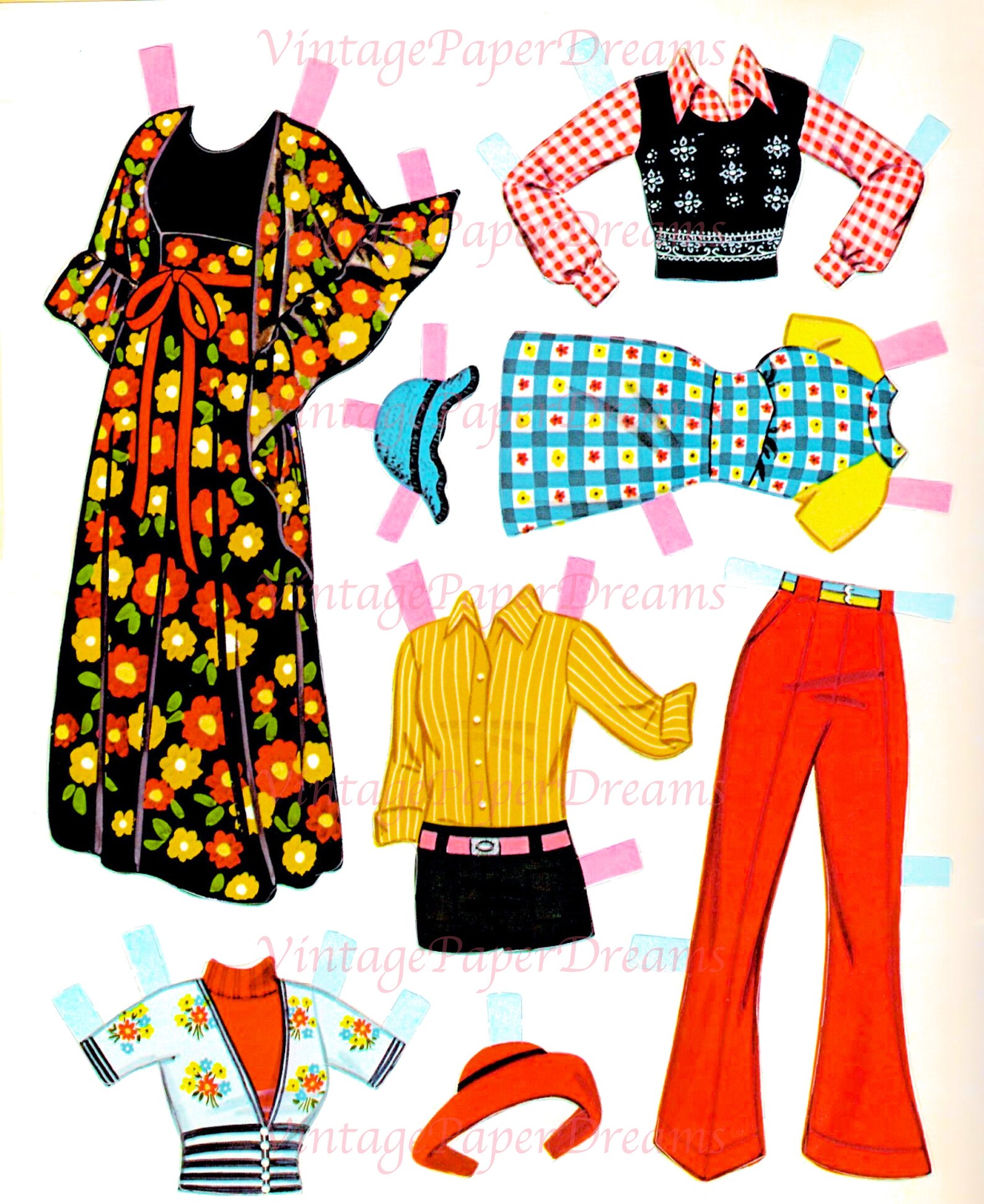 Vintage Paper Doll Printable Pdf Marie Osmond Paper Doll 70s 1970s