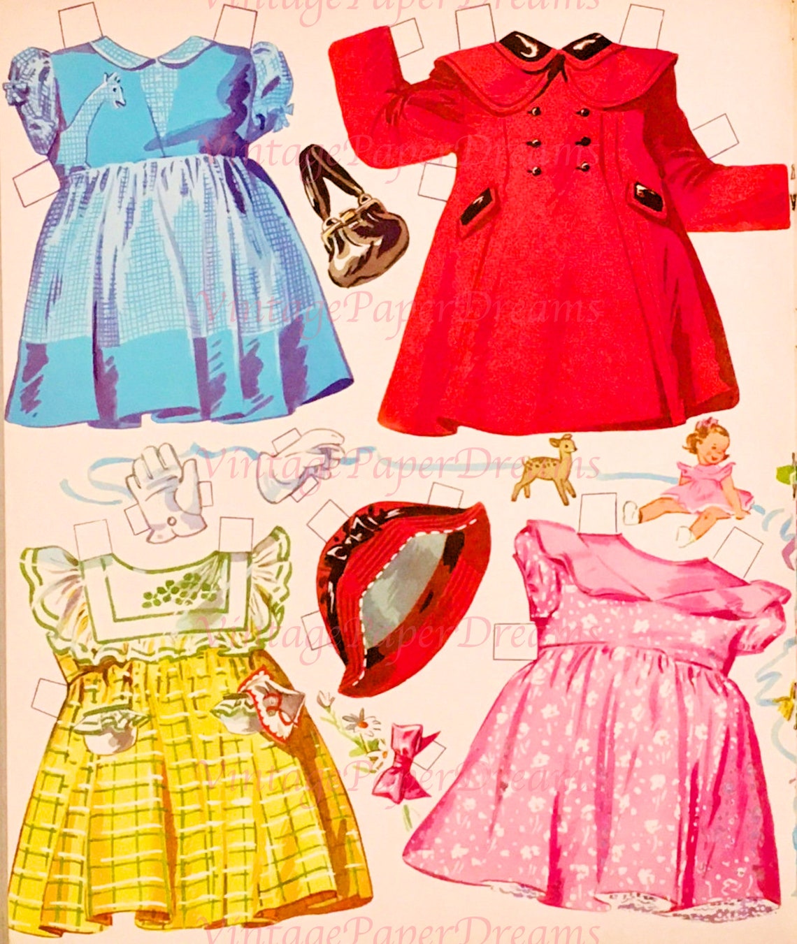 Vintage Paper Doll Printable PDF baby Sister Brother Paper Doll 50s ...