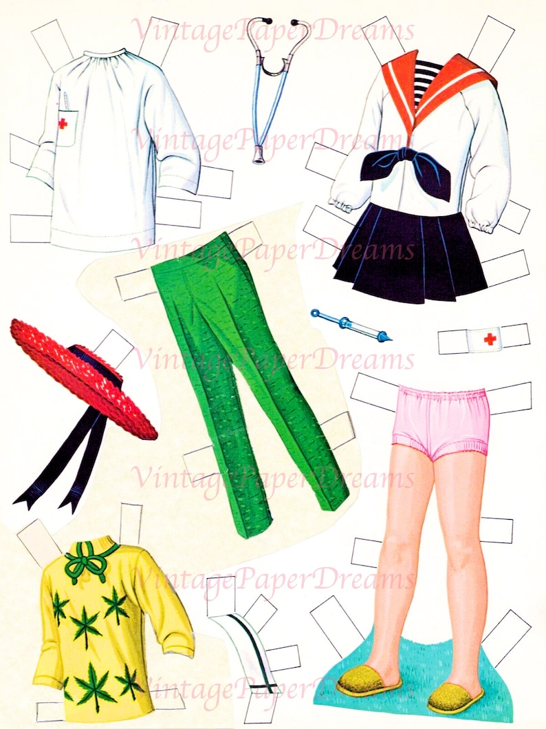 Vintage Paper Doll Printable PDF charmin Chatty Paper Doll 60s 1960s ...
