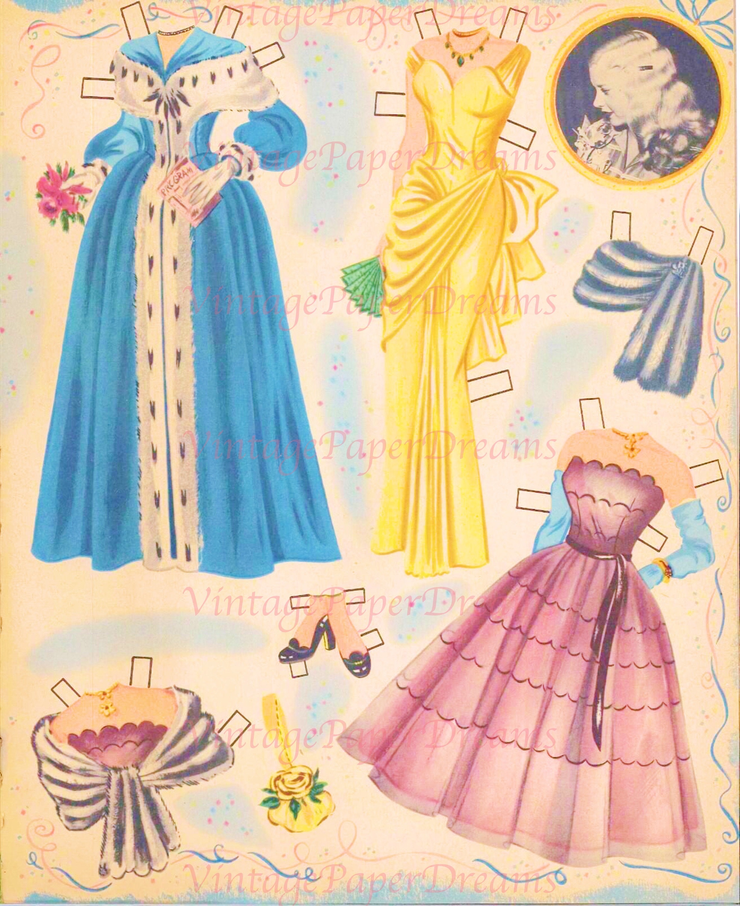 Vintage Paper Doll Printable PDF mary Hartline Paper Doll JPEG 50s ...